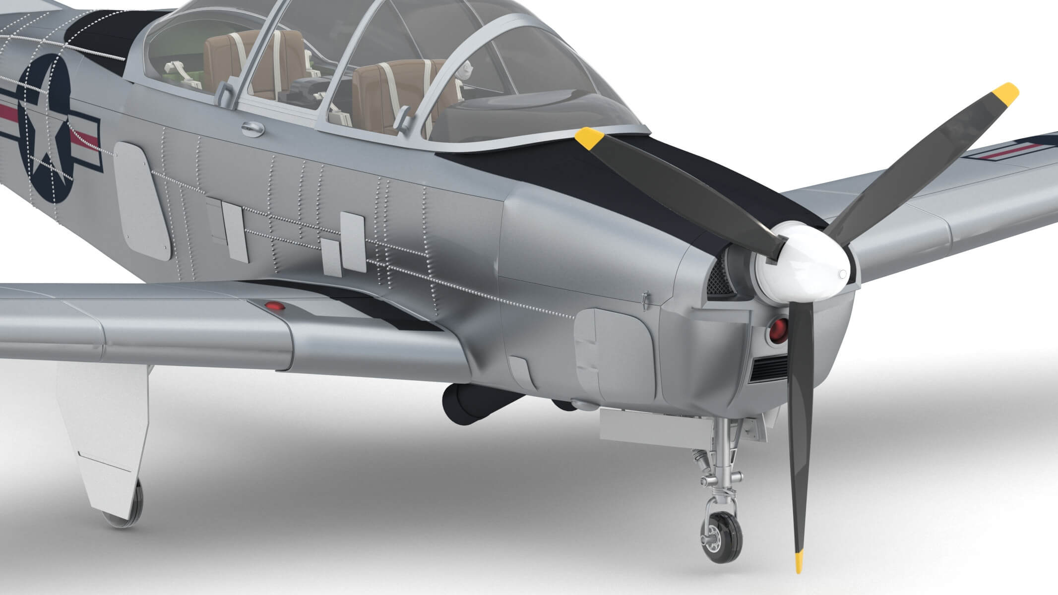 Beechcraft T34 Mentor - 3D Model by frezzy