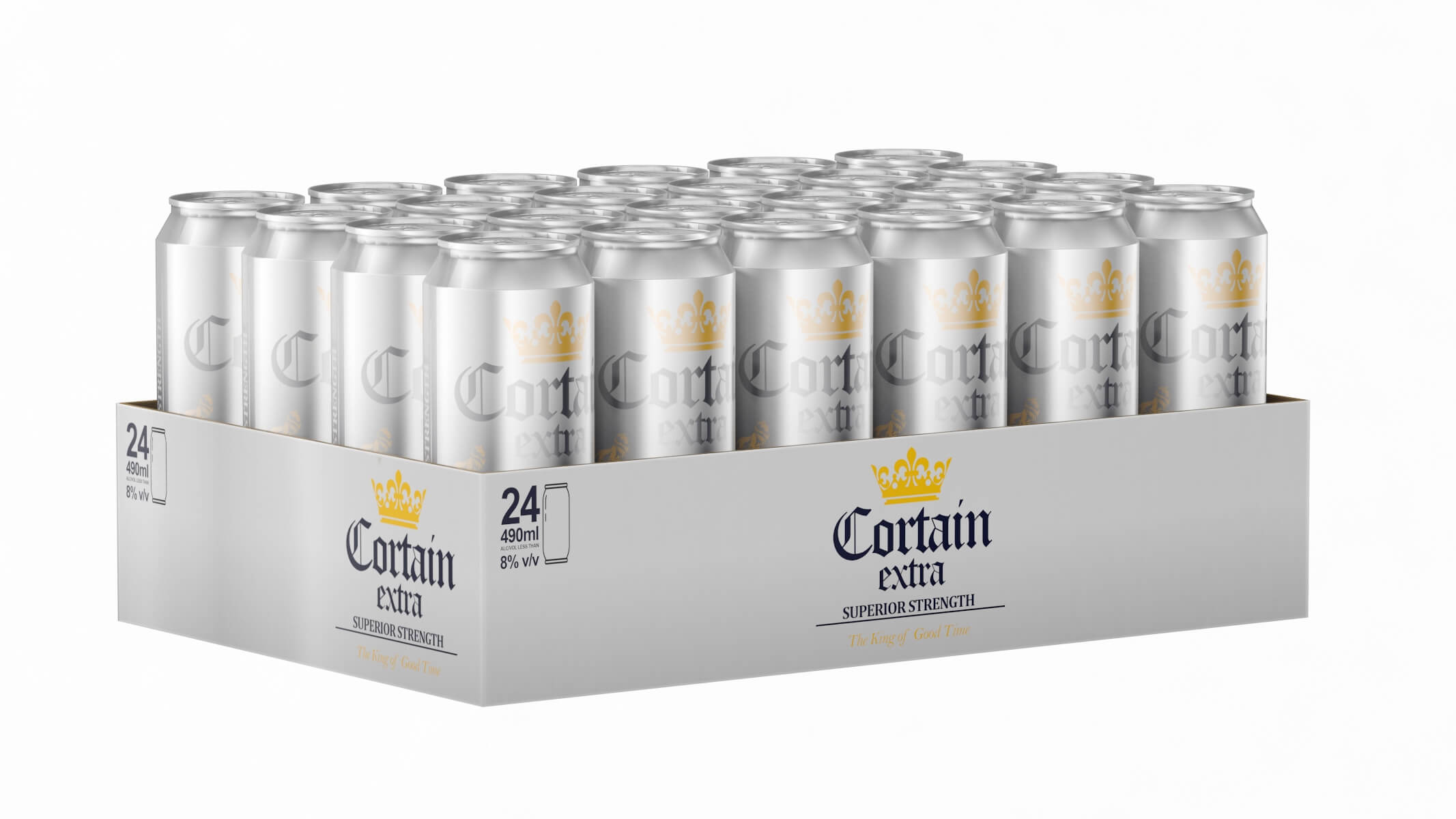 Beer 490ml Pack 24 Cans Low Poly - 3D Model by frezzy