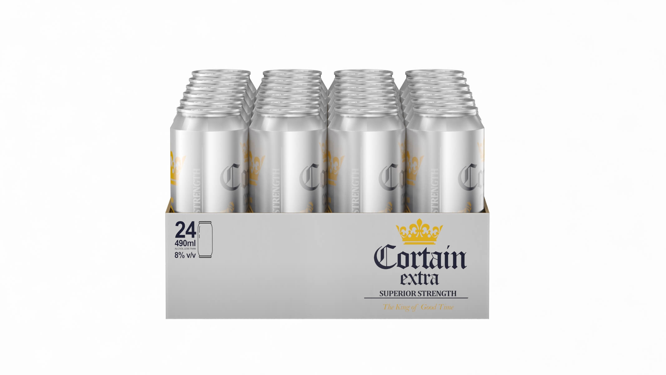 Beer 490ml Pack 24 Cans Low Poly - 3D Model by frezzy