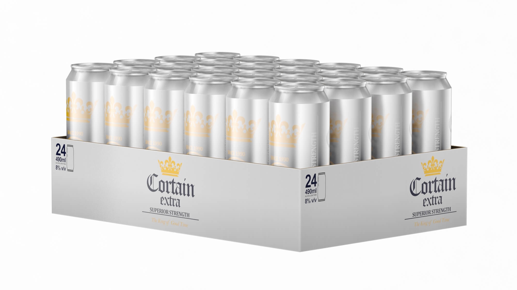 Beer 490ml Pack 24 Cans Low Poly - 3D Model by frezzy