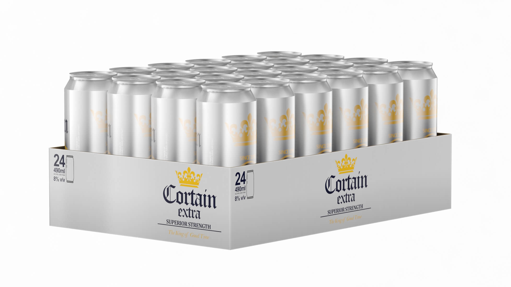 Beer 490ml Pack 24 Cans Low Poly - 3D Model by frezzy