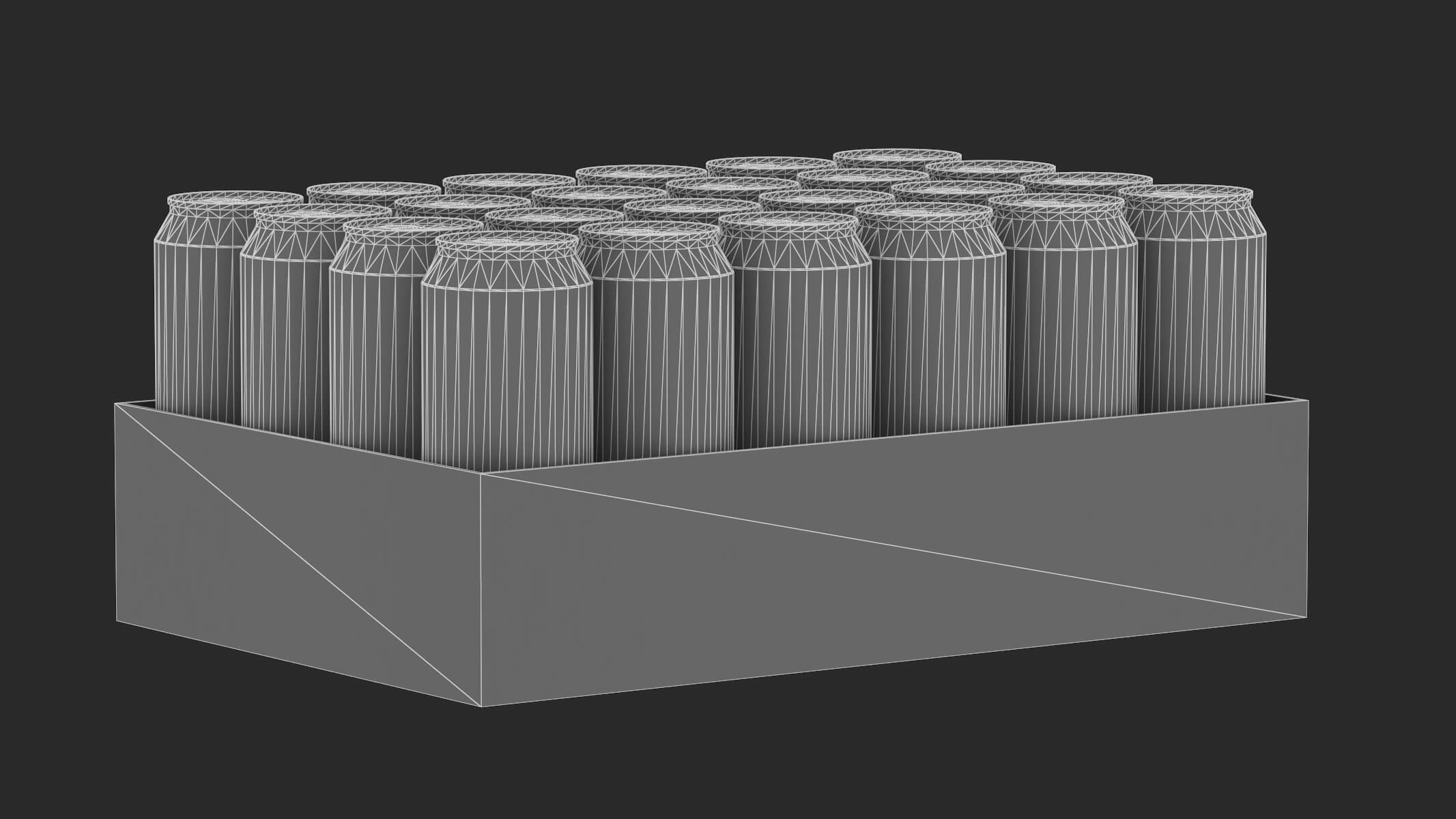 Beer 490ml Pack 24 Cans Low Poly - 3D Model by frezzy