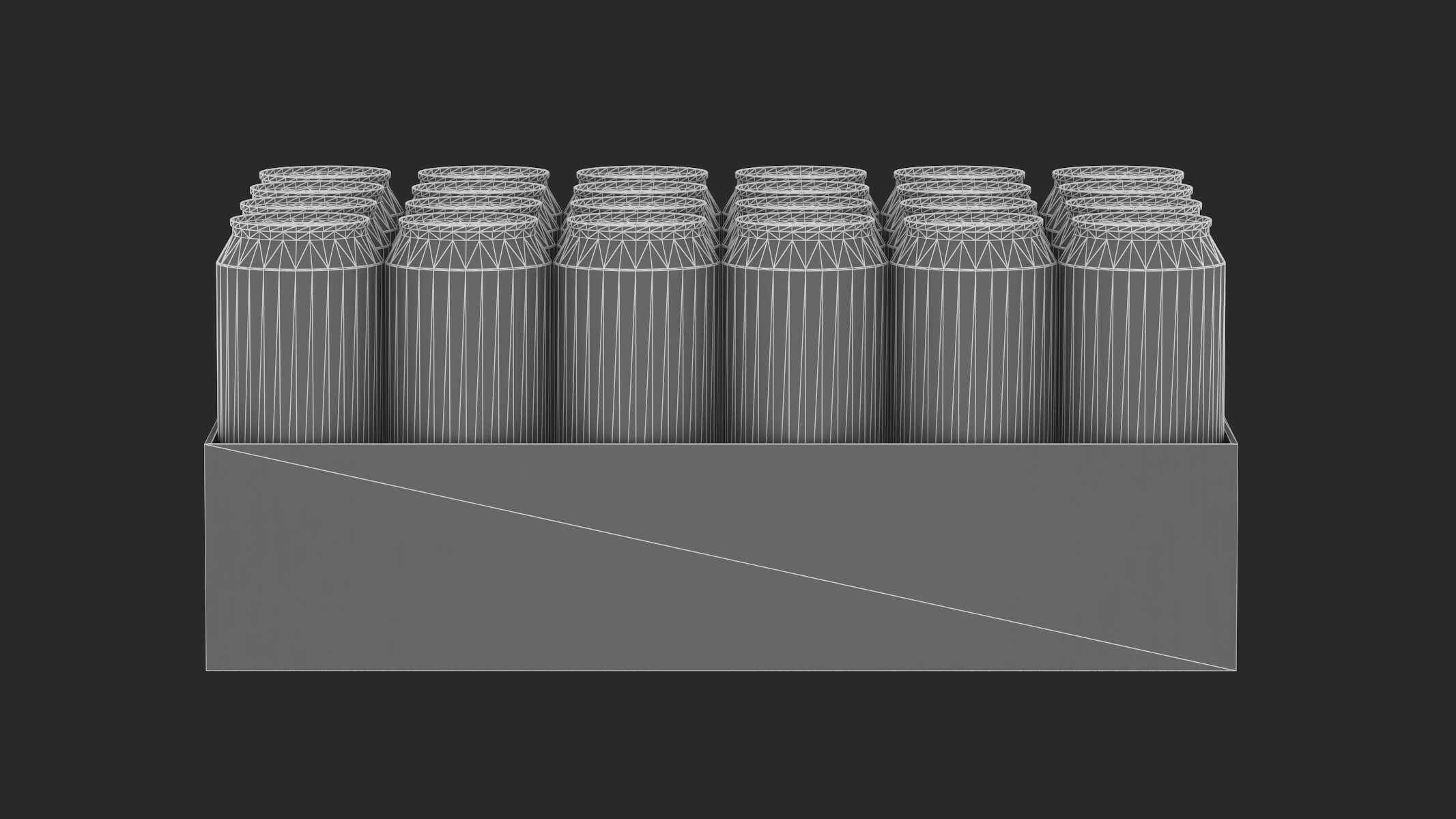 Beer 490ml Pack 24 Cans Low Poly - 3D Model by frezzy