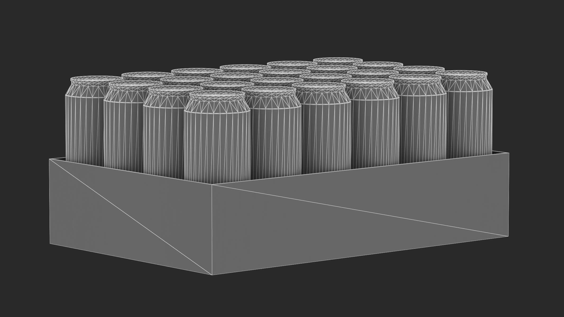 Beer 490ml Pack 24 Cans Low Poly - 3D Model by frezzy