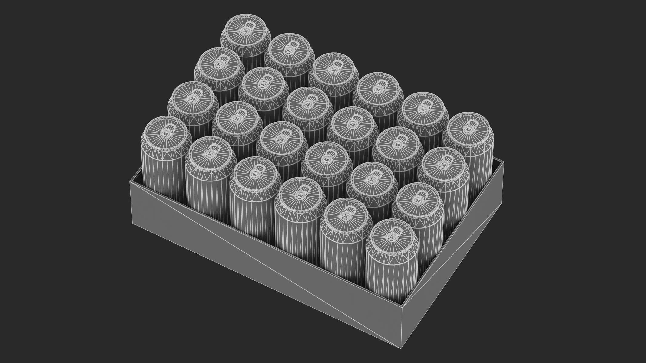 Beer 490ml Pack 24 Cans Low Poly - 3D Model by frezzy