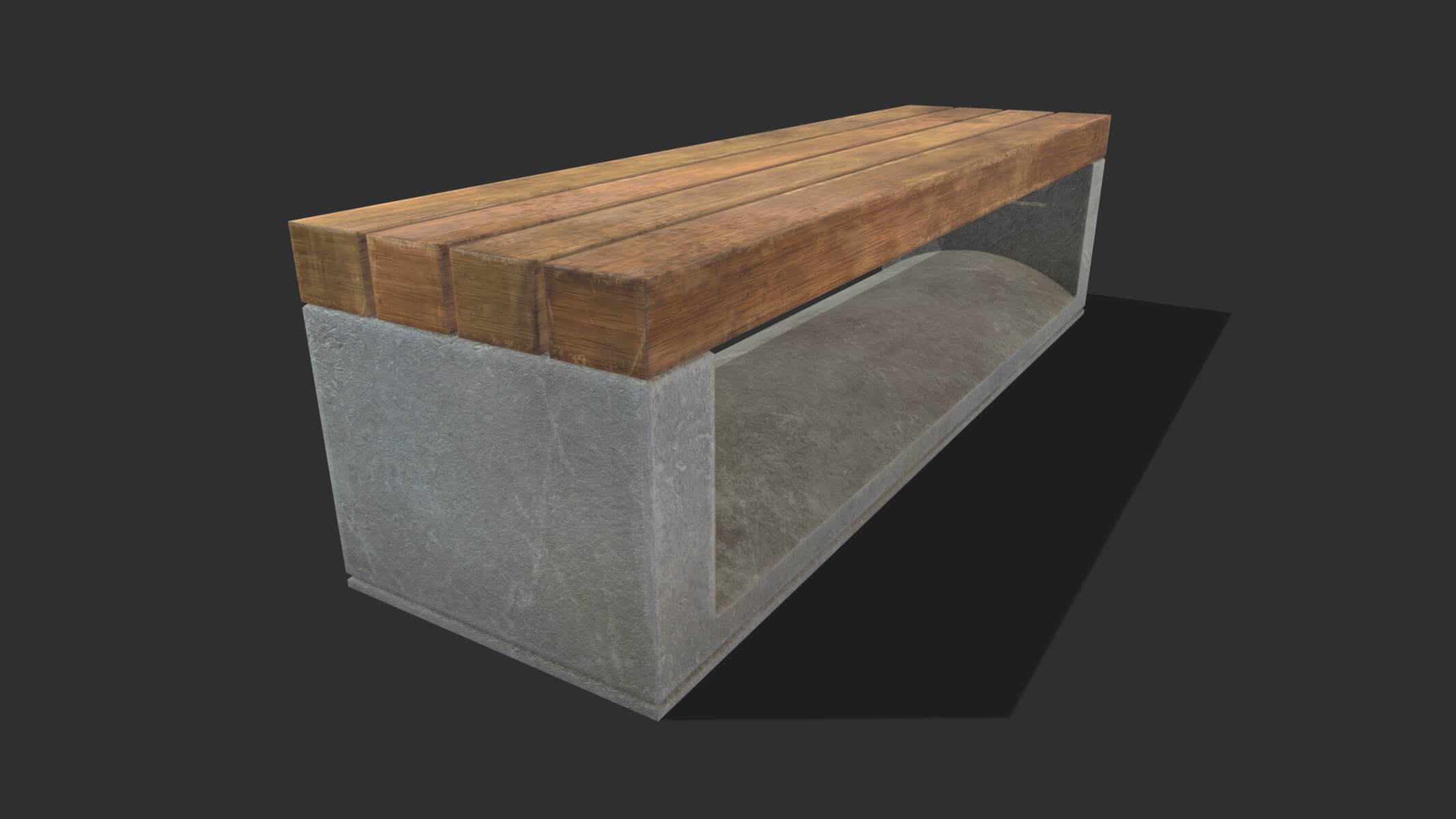 Bench 01 Low Poly - 3D Model by frezzy