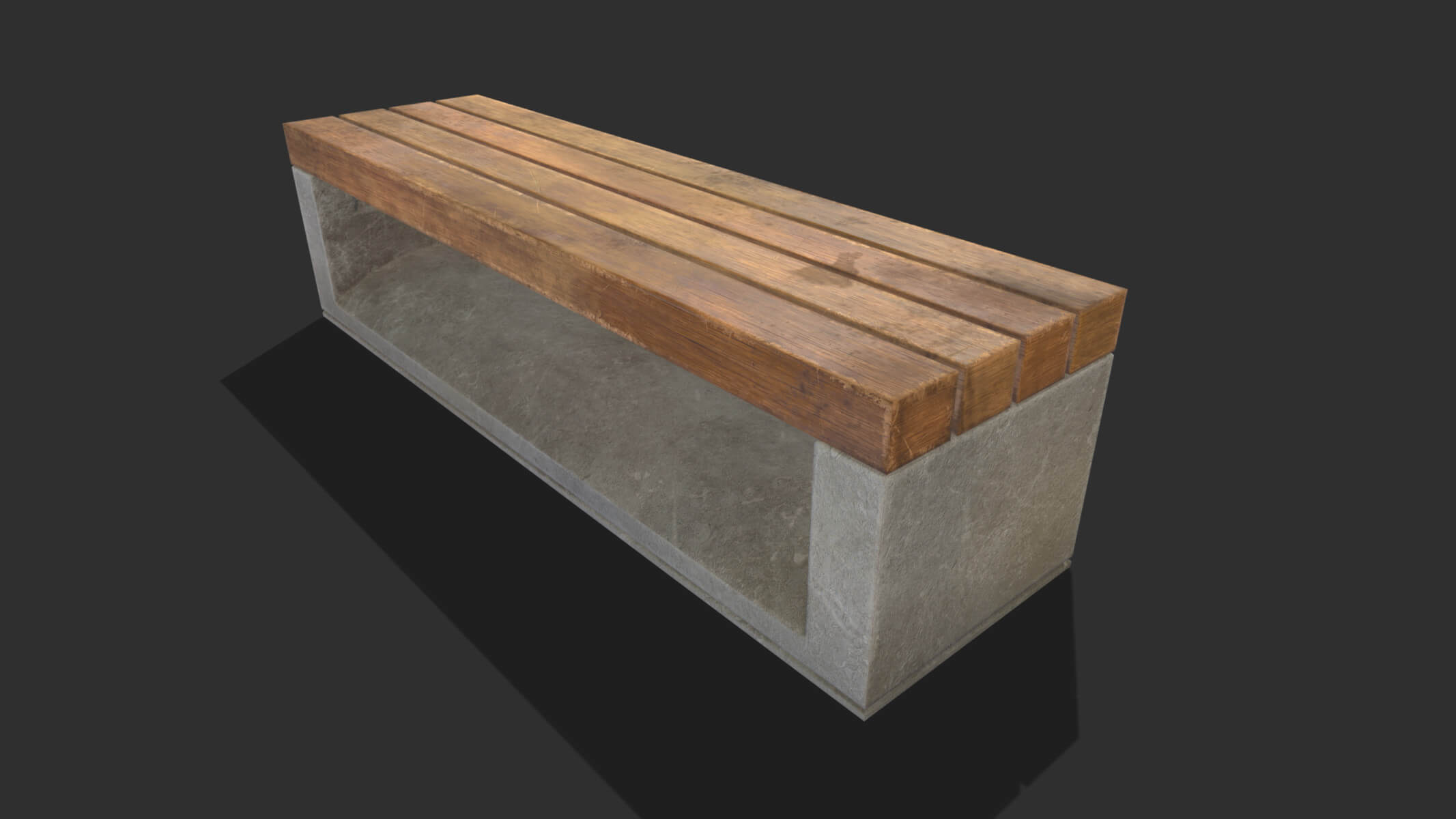 Bench 01 Low Poly - 3D Model by frezzy