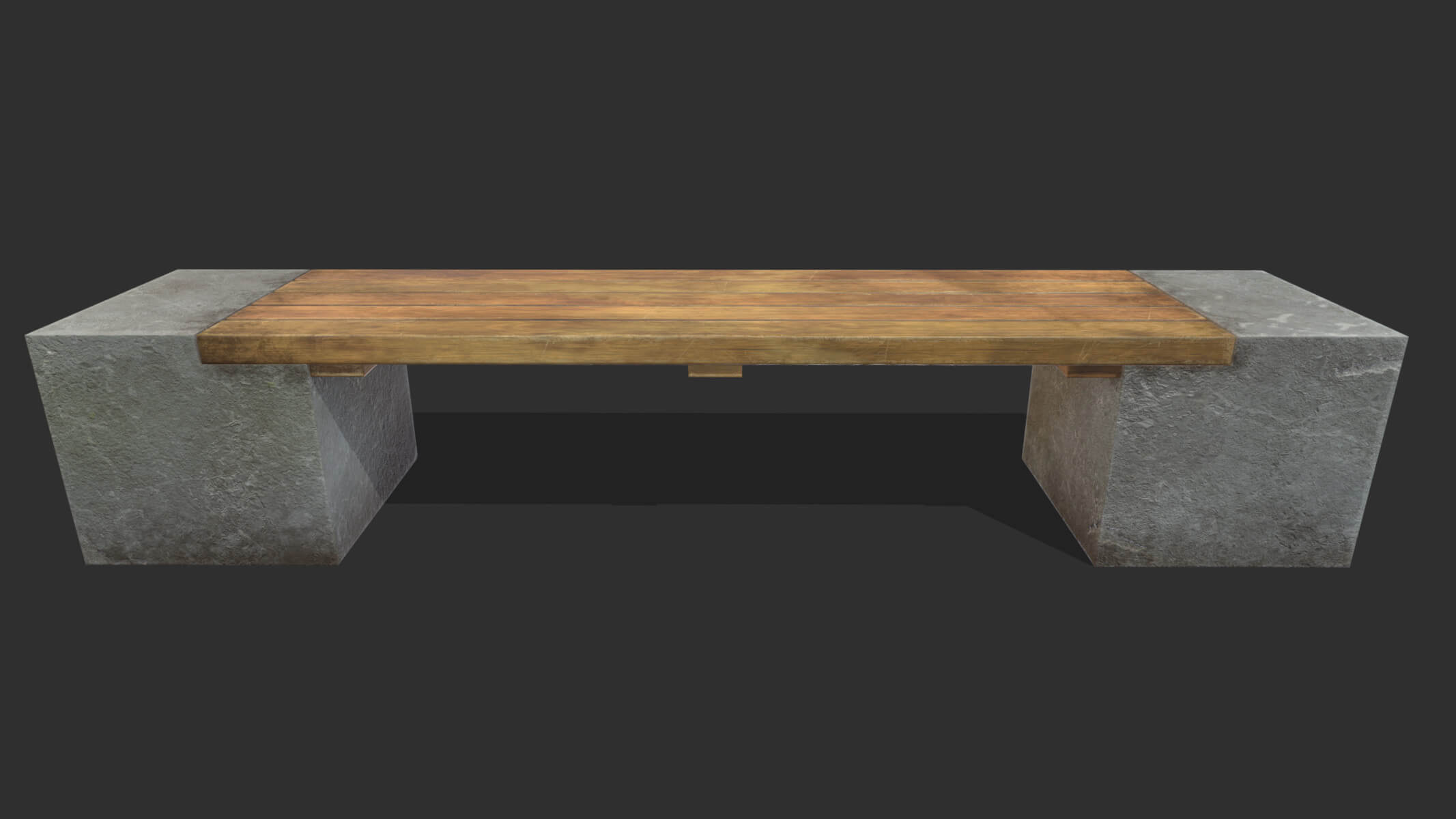 Bench 02 Low Poly - 3D Model by frezzy