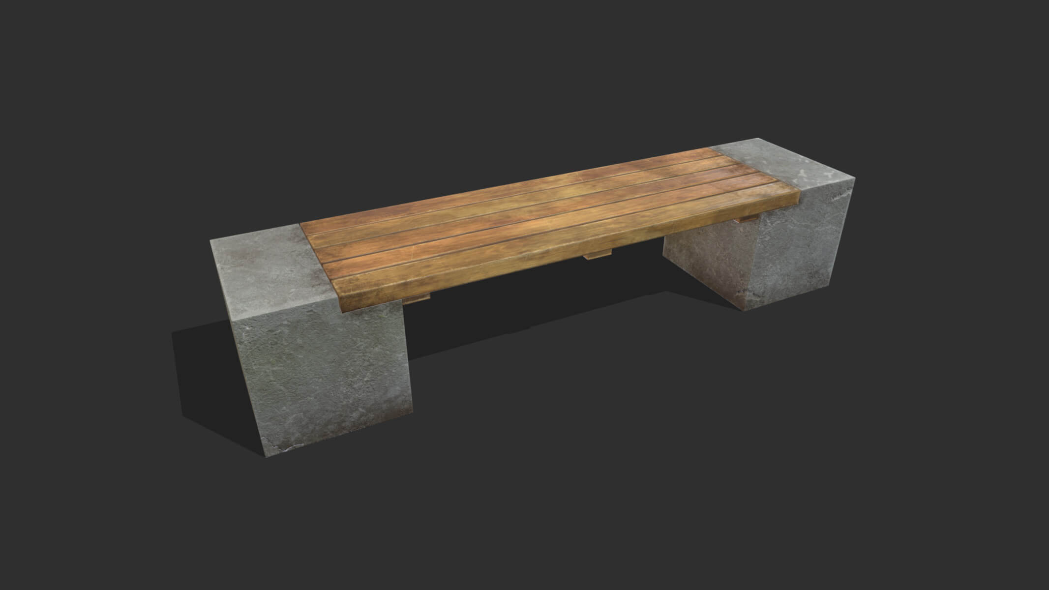 Bench 02 Low Poly - 3D Model by frezzy