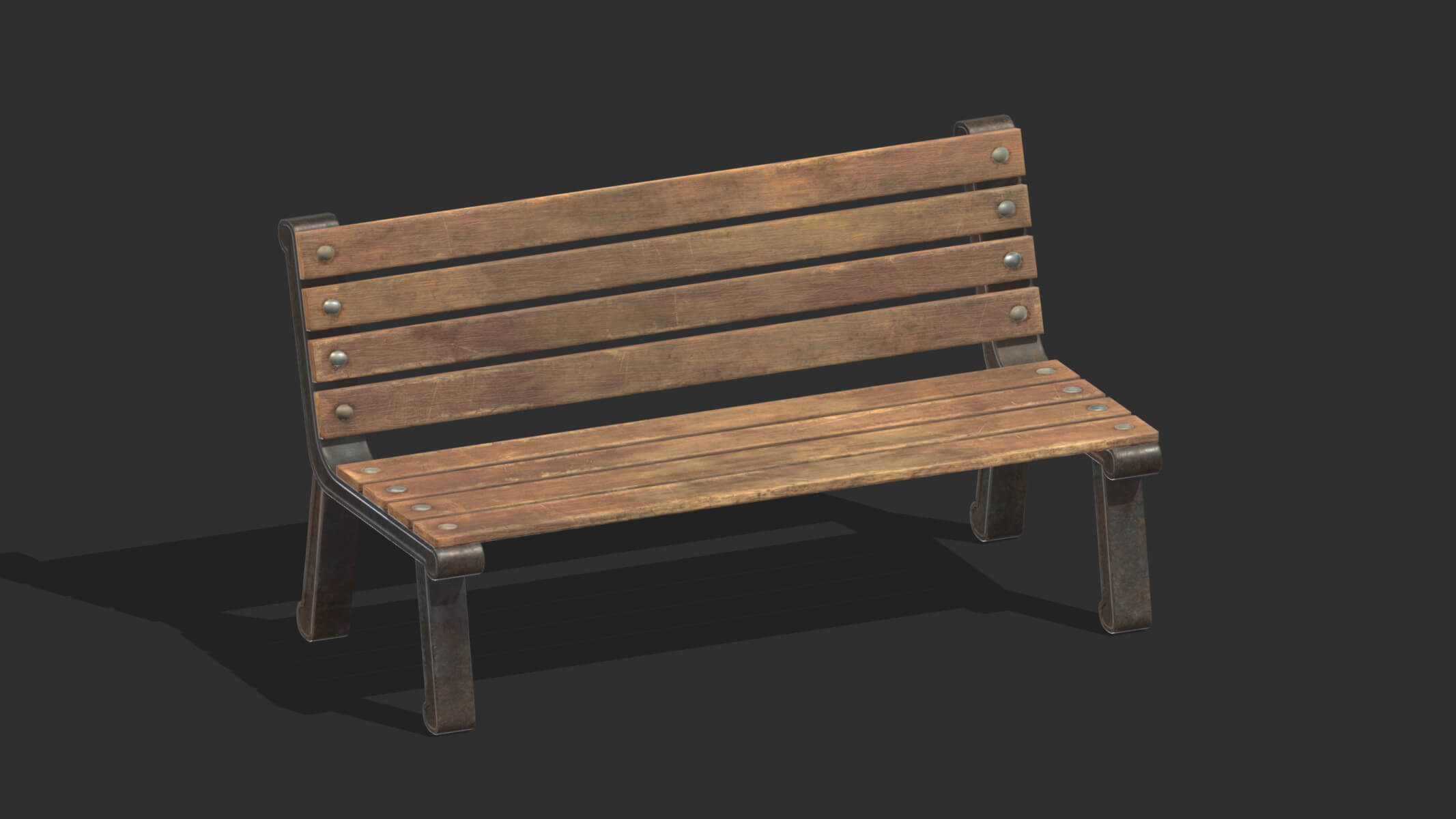 Bench 04 Low Poly - 3D Model by frezzy