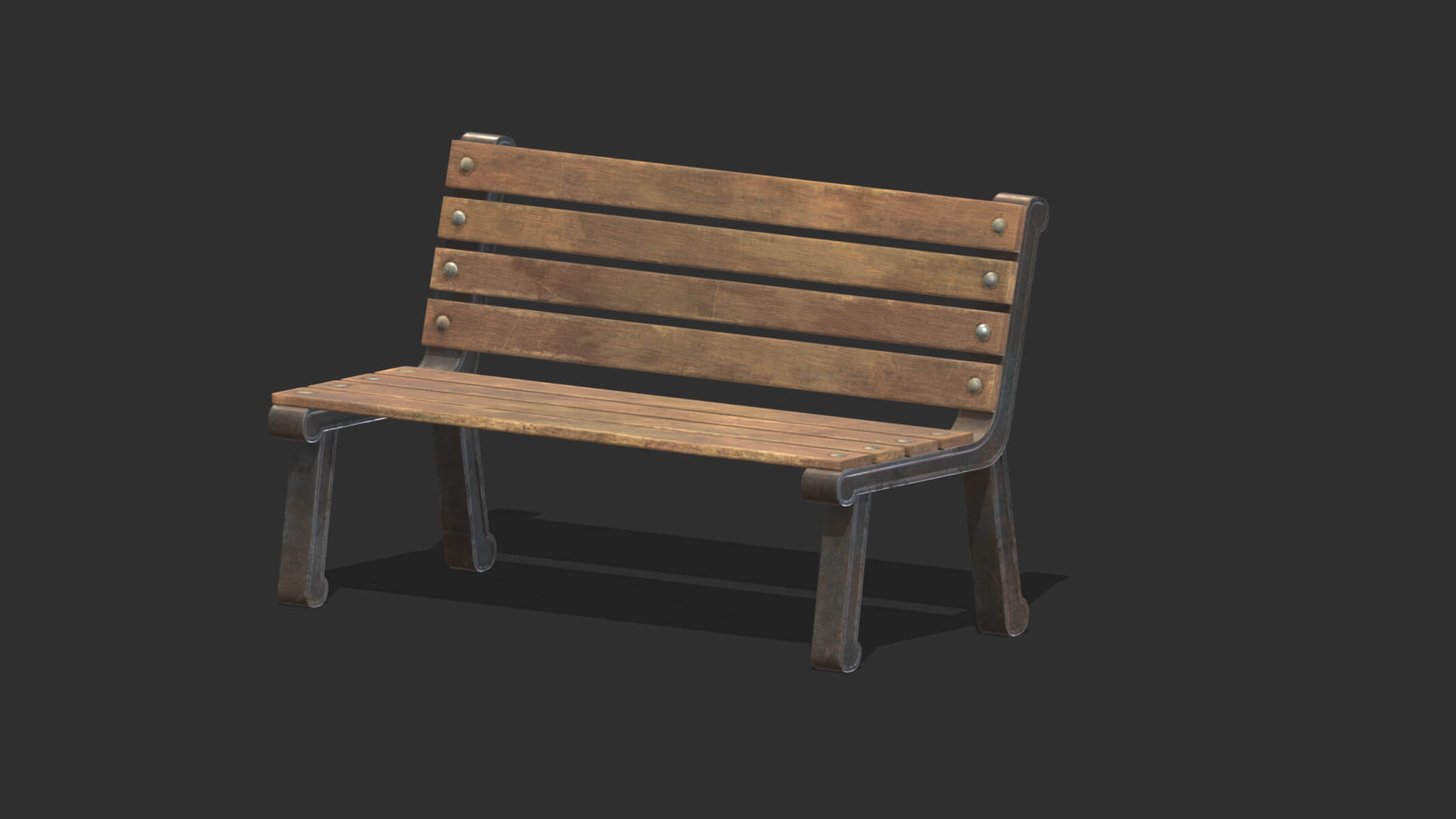 Bench 04 Low Poly - 3D Model by frezzy