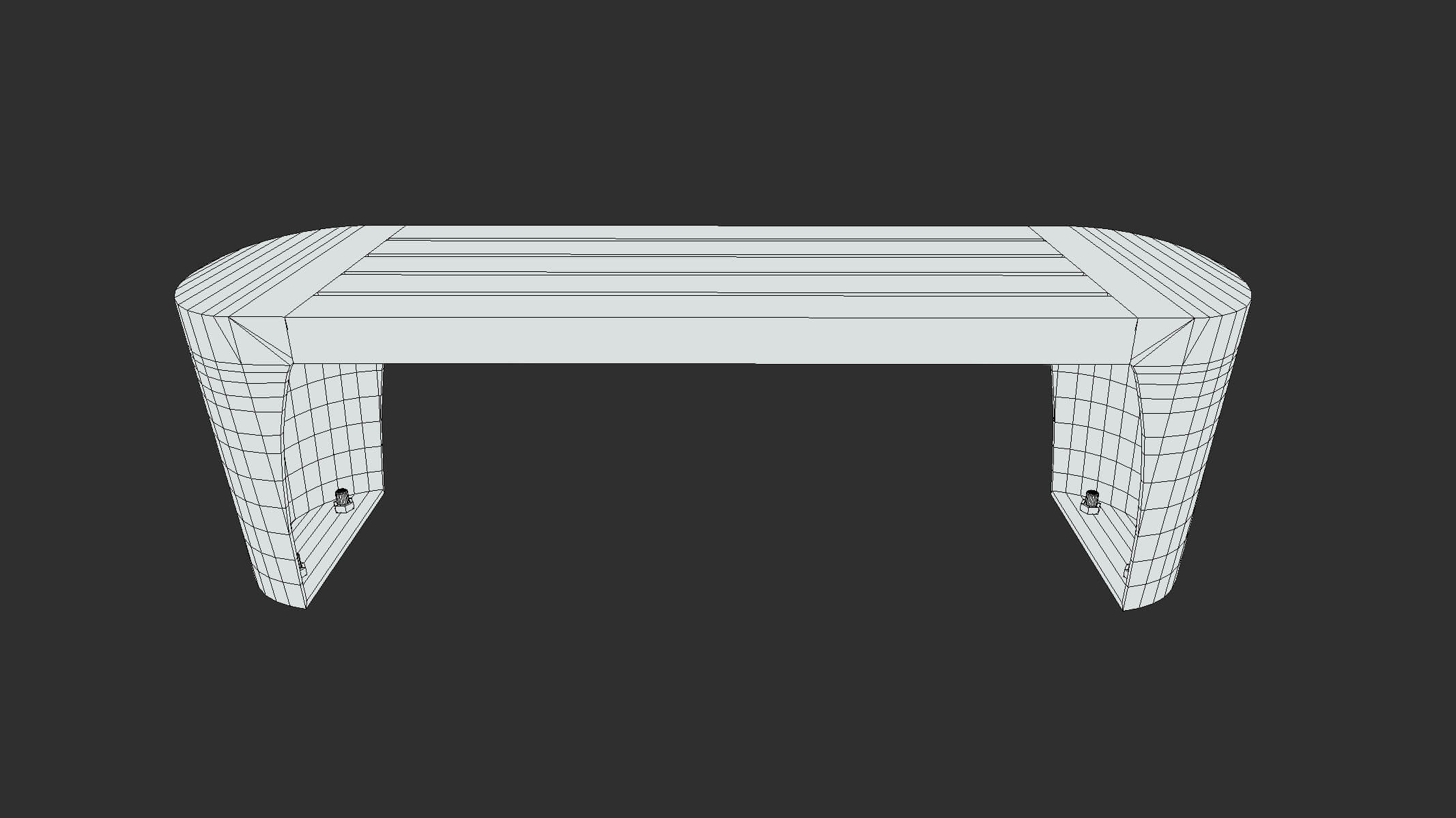Bench 05 Low Poly - 3D Model by frezzy