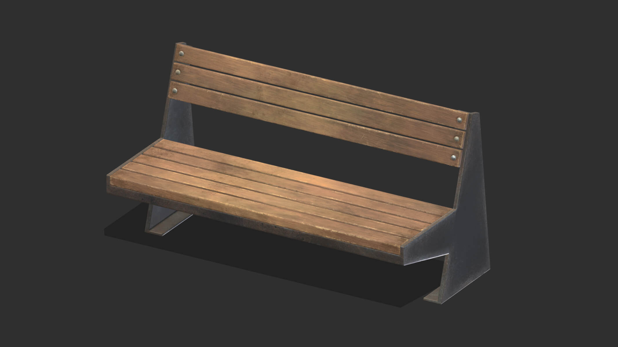 Bench 06 Low Poly - 3D Model by frezzy