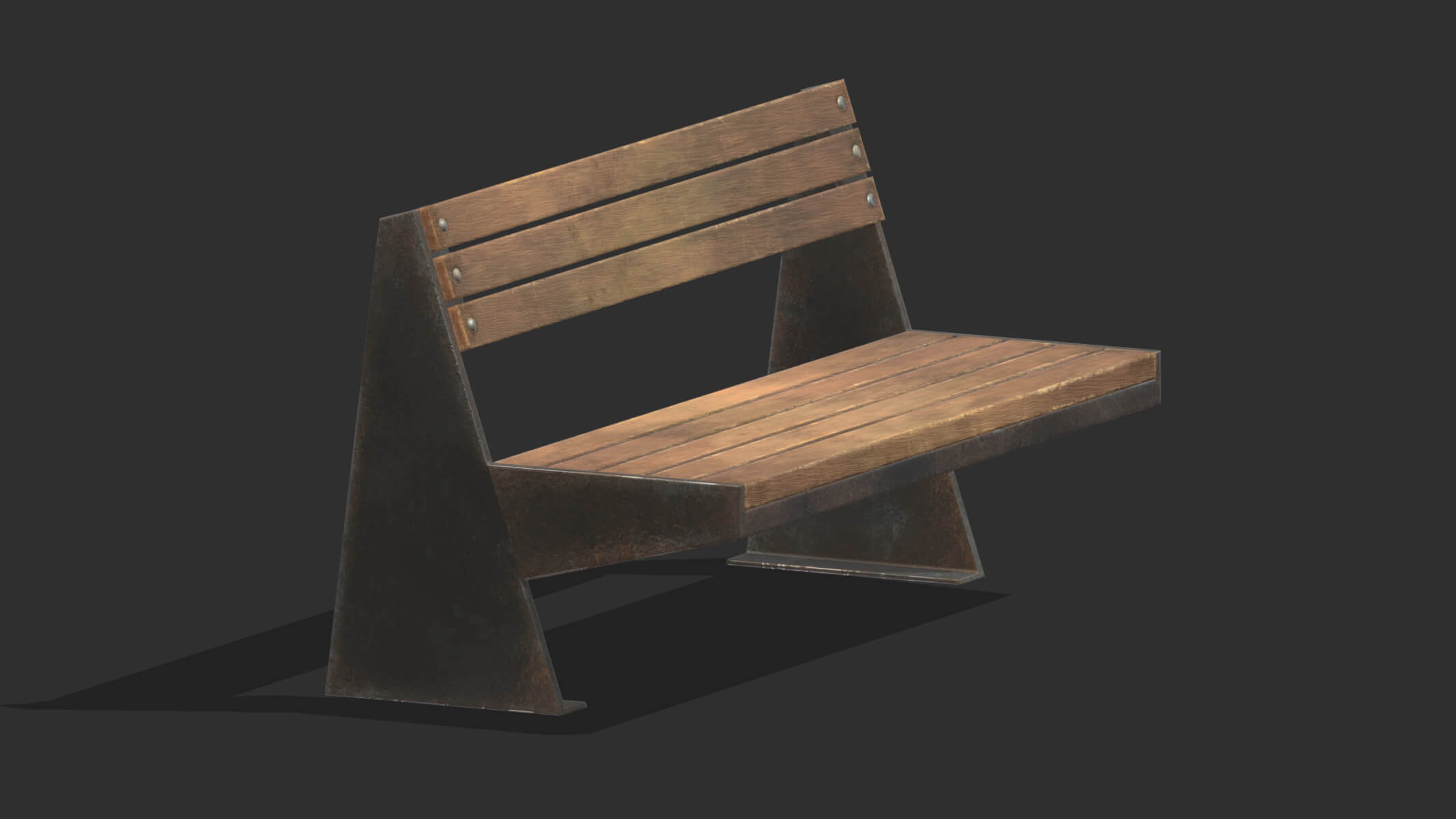 Bench 06 Low Poly - 3D Model by frezzy