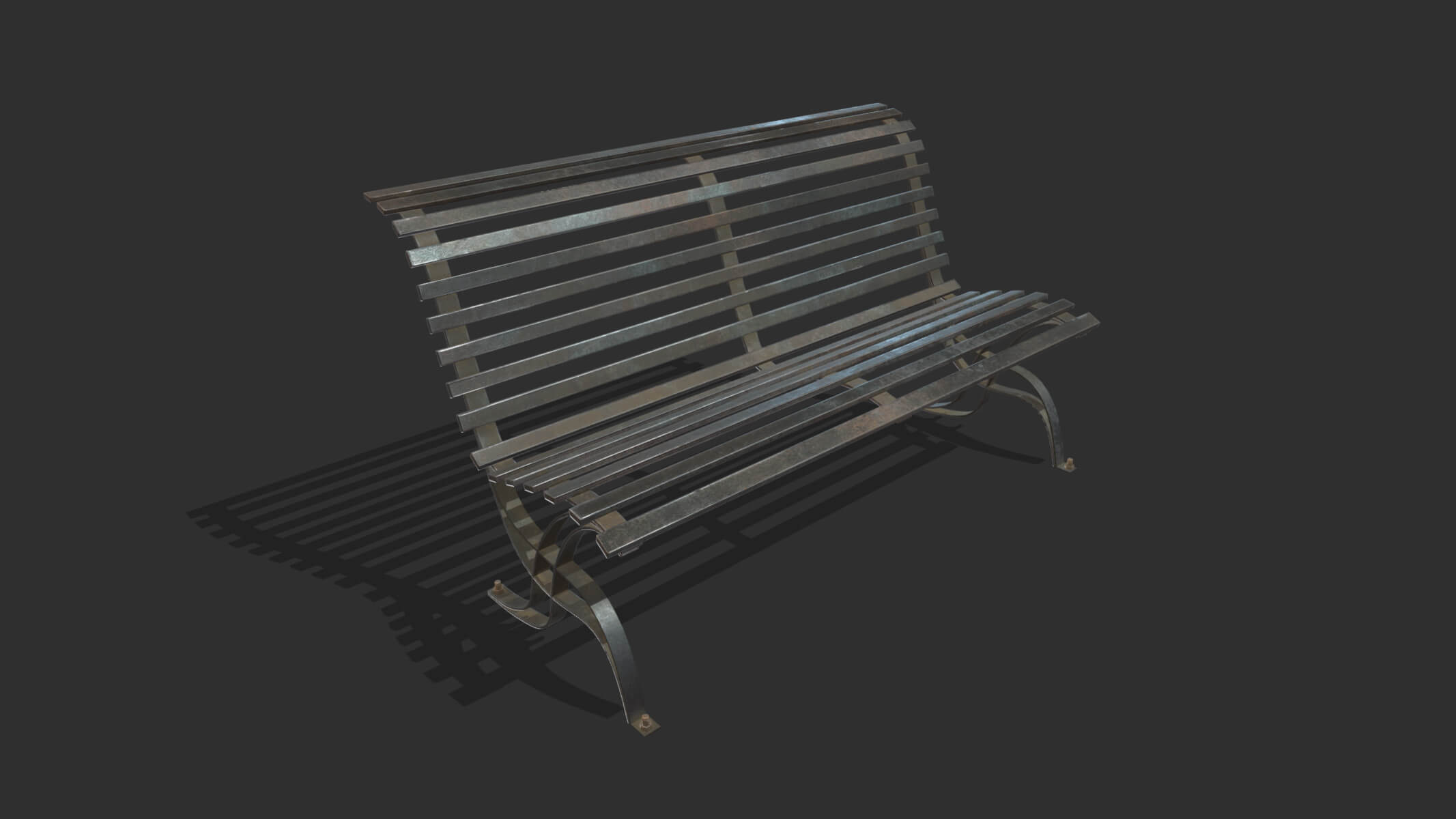 Bench 07 Low Poly - 3D Model by frezzy