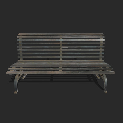 Bench 07 Low Poly - 3D Model by frezzy