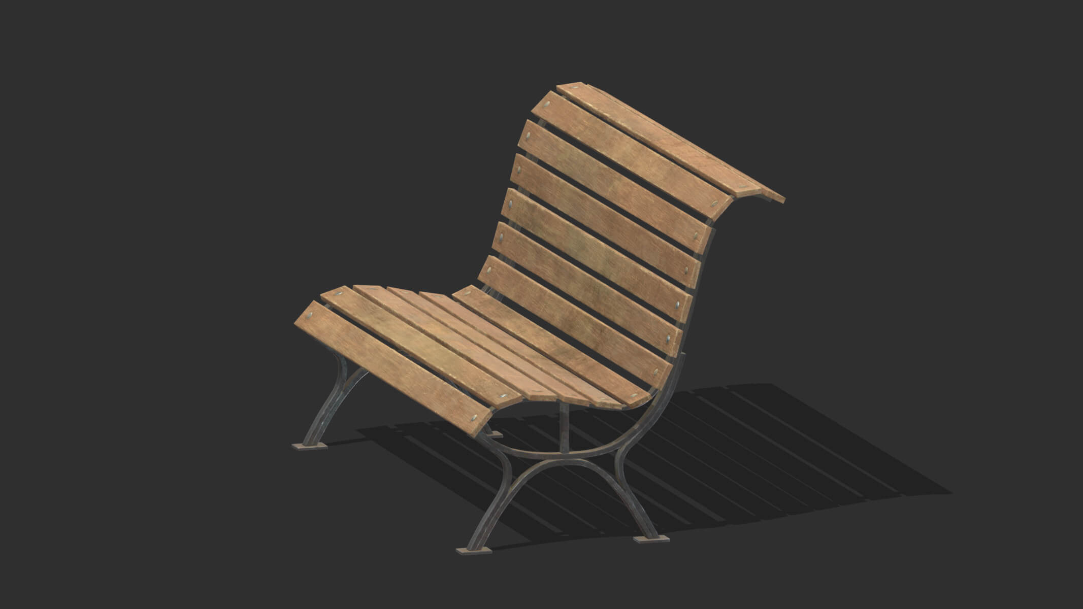 Bench 08 Low Poly - 3D Model by frezzy