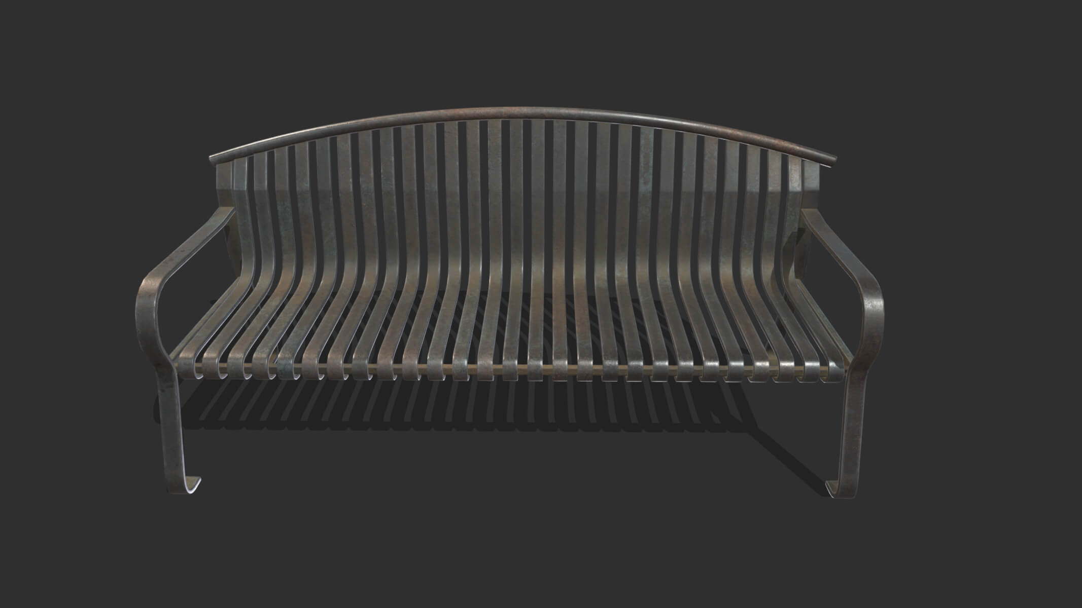 Bench 09 Low Poly - 3D Model by frezzy