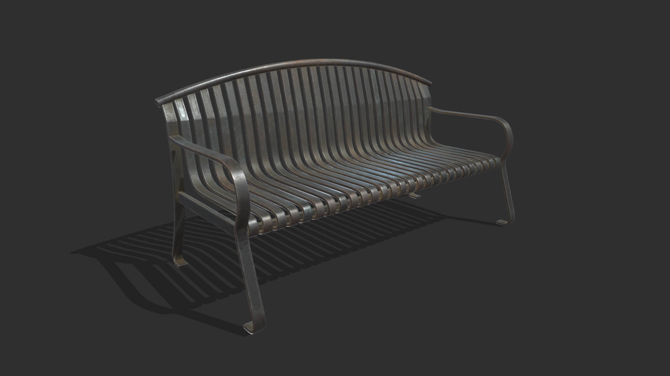 Bench 09 Low Poly - 3D Model by frezzy