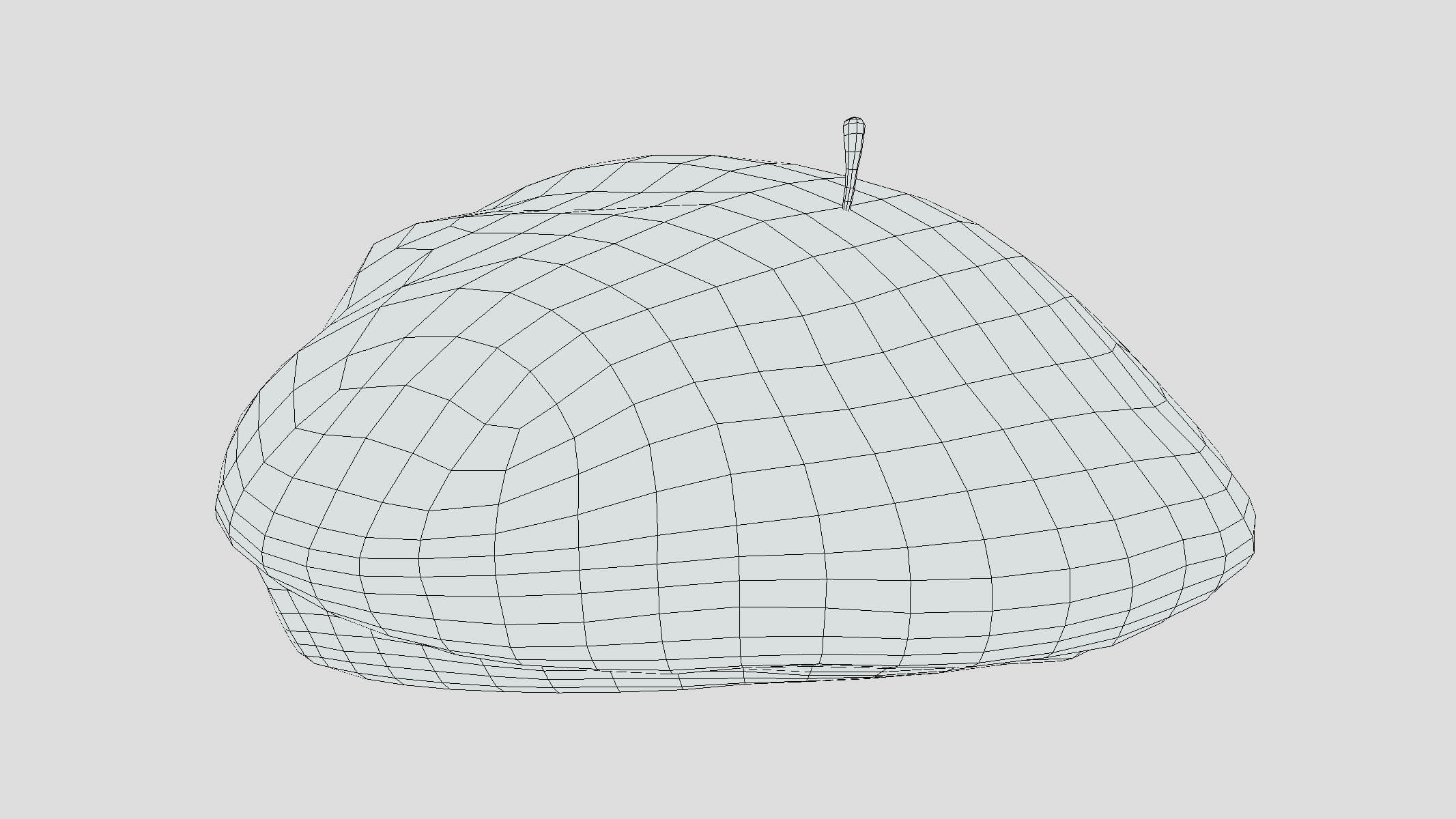 Beret Hat Low Poly - 3D Model by frezzy