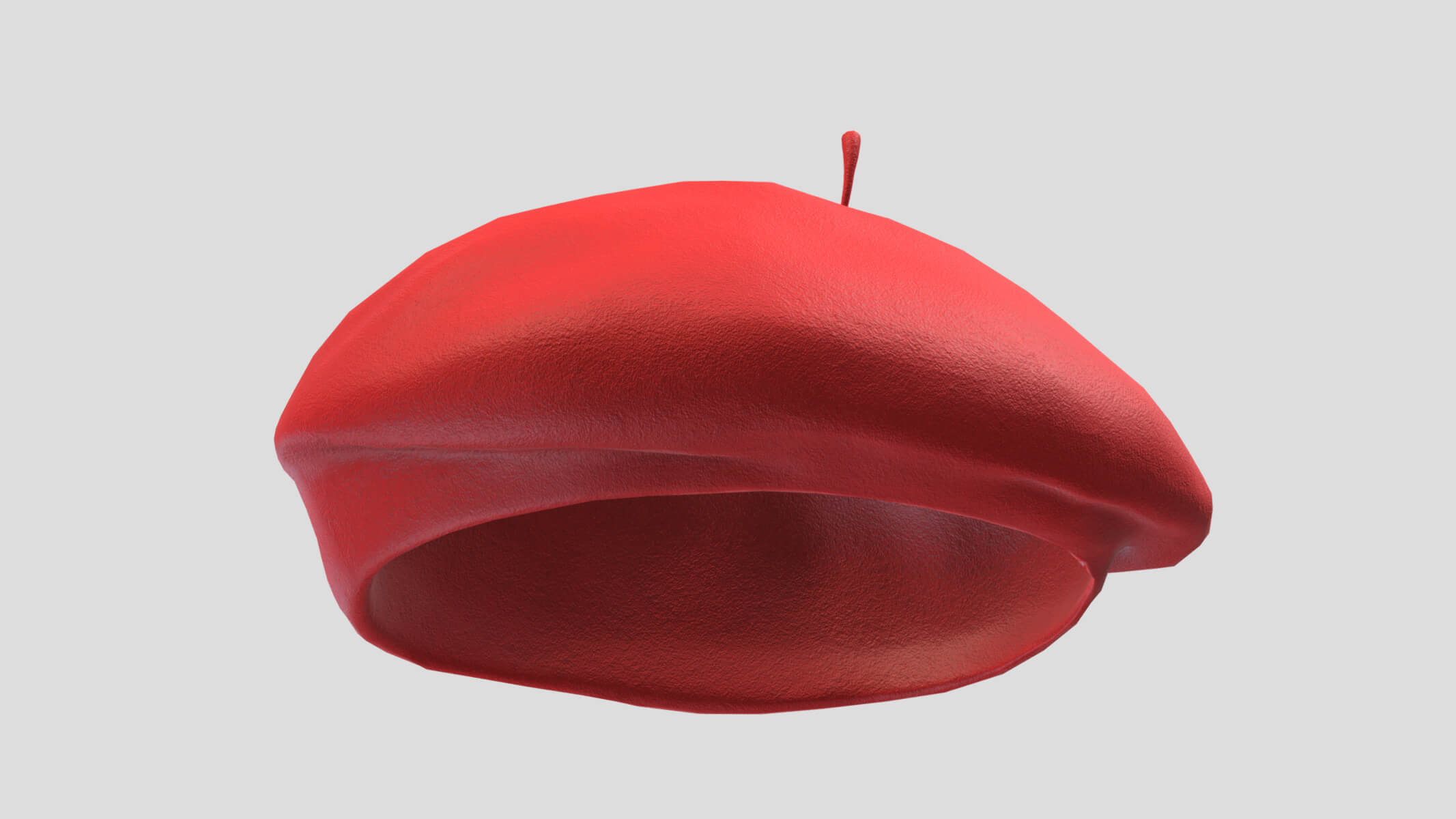 Beret Hat Low Poly - 3D Model by frezzy