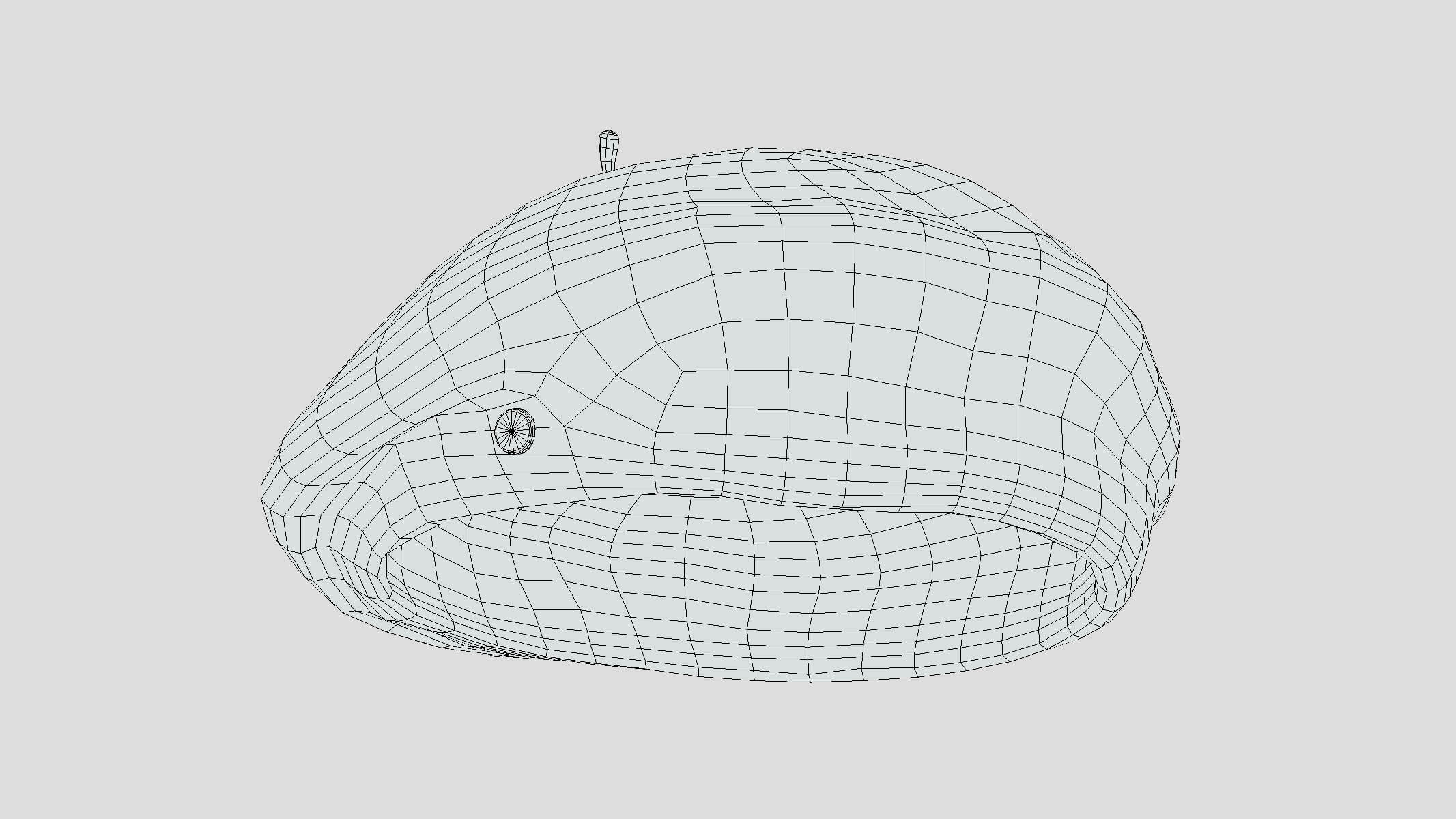 Beret Hat Low Poly - 3D Model by frezzy