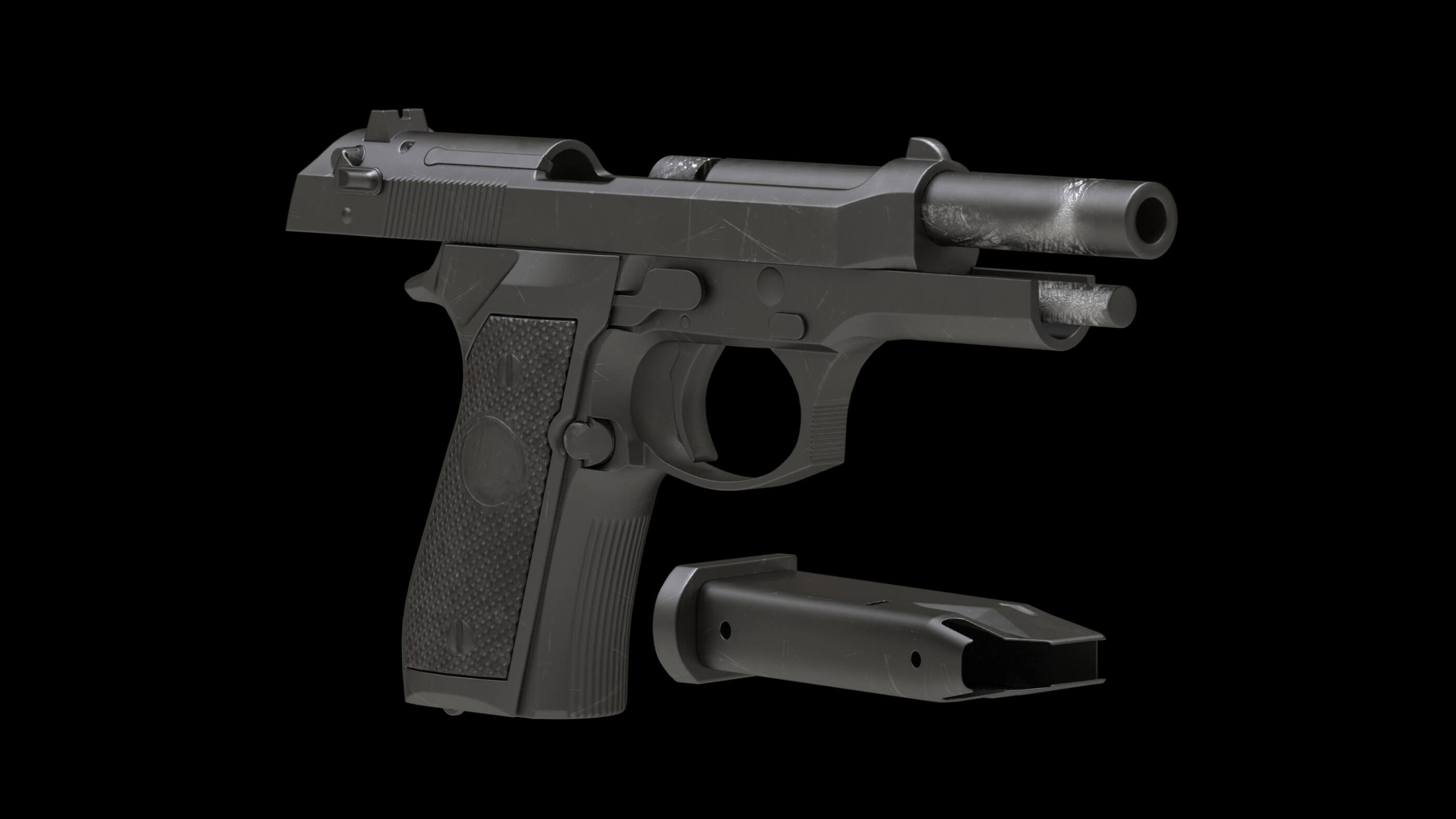 Beretta 92 - 3D Model by frezzy