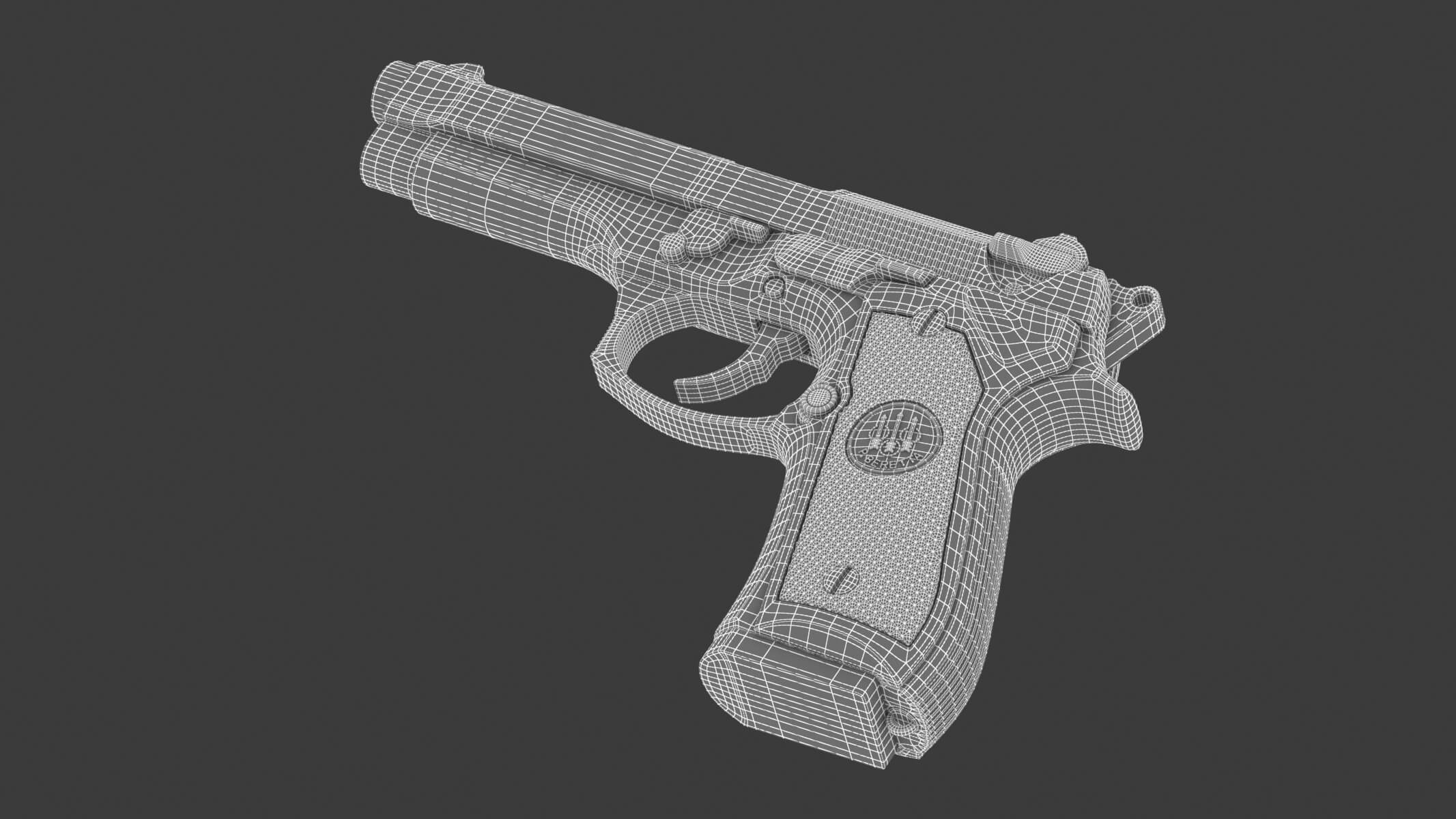 Beretta 92 - 3D Model by frezzy