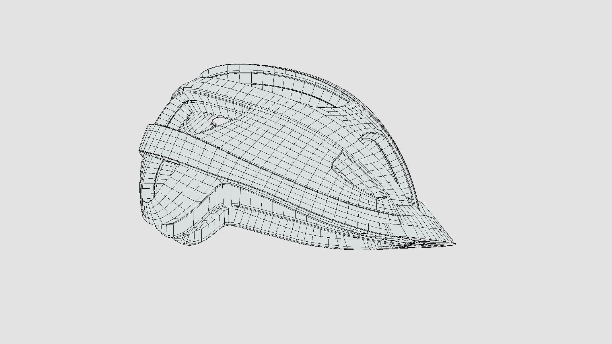 Bike Helmet Low Poly - 3D Model by frezzy