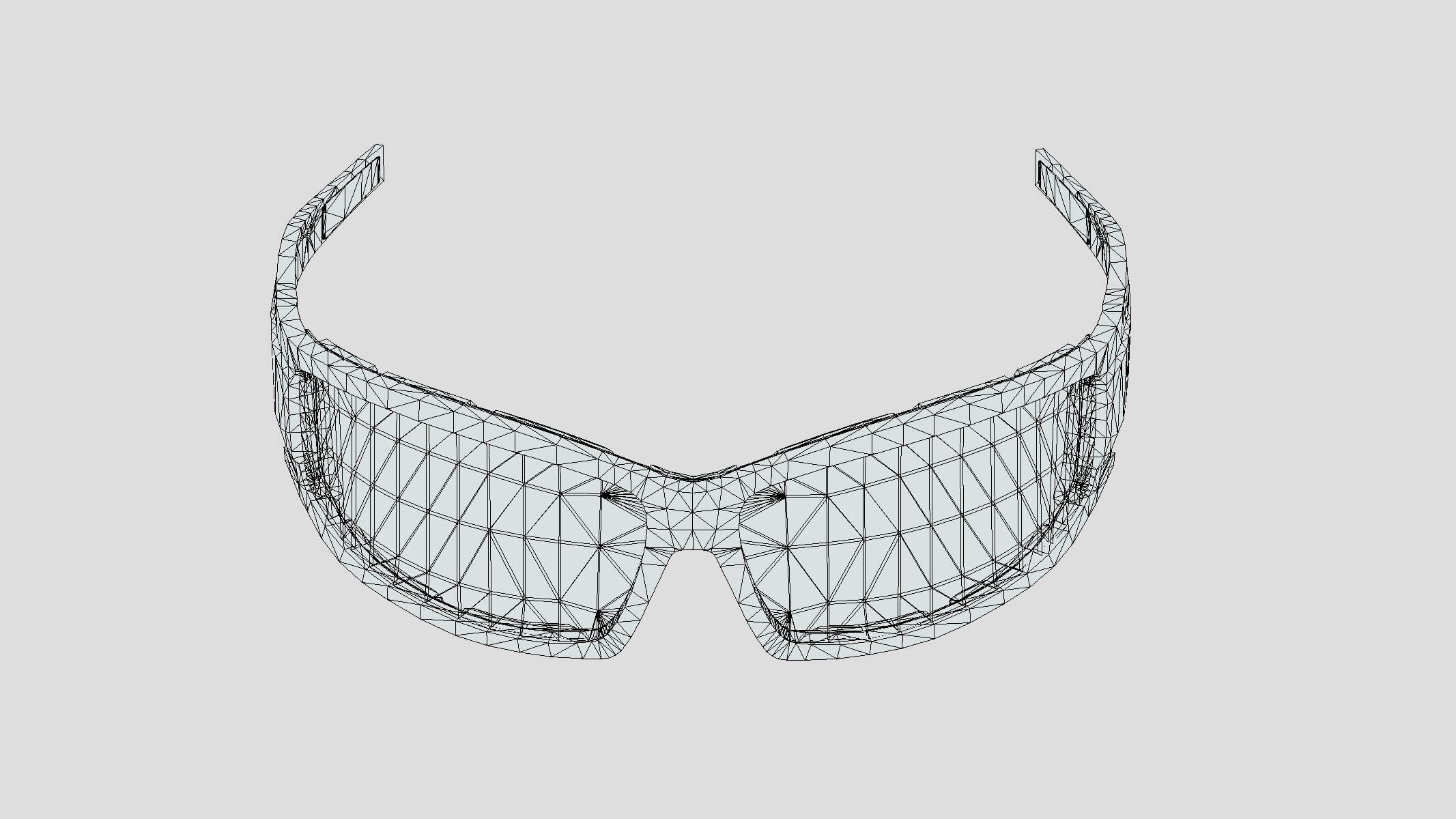 Biker Glasses Low Poly - 3D Model by frezzy