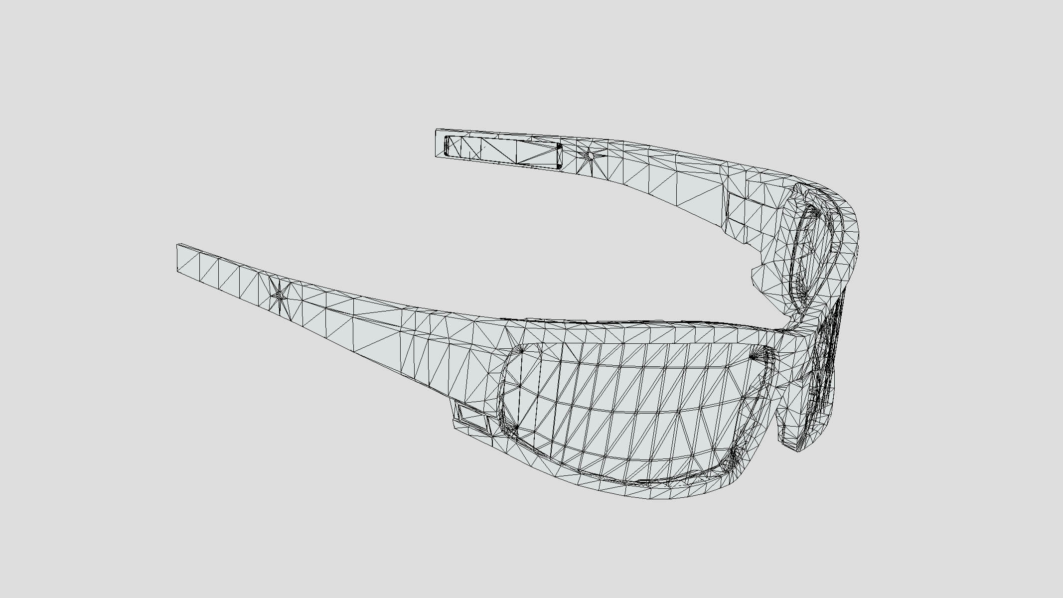 Biker Glasses Low Poly - 3D Model by frezzy