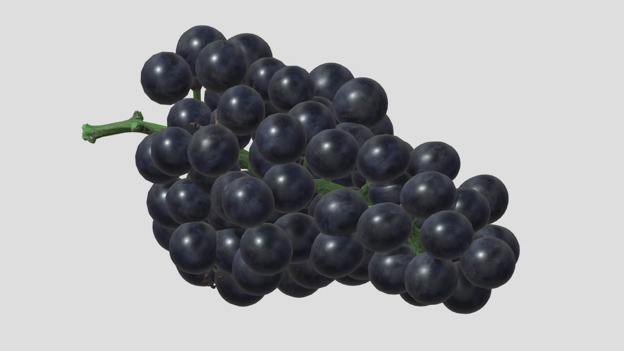 Black Grape Low Poly - 3D Model by frezzy