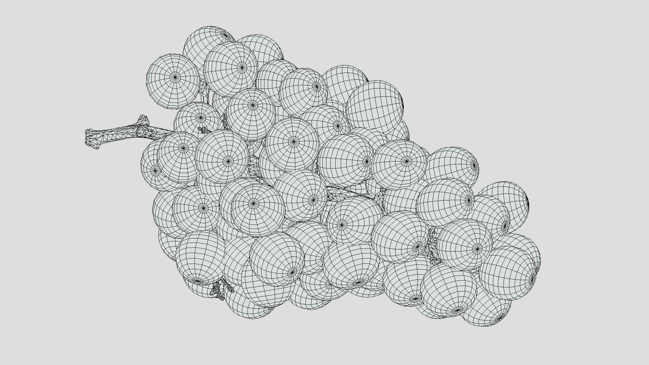 Black Grape Low Poly - 3D Model by frezzy