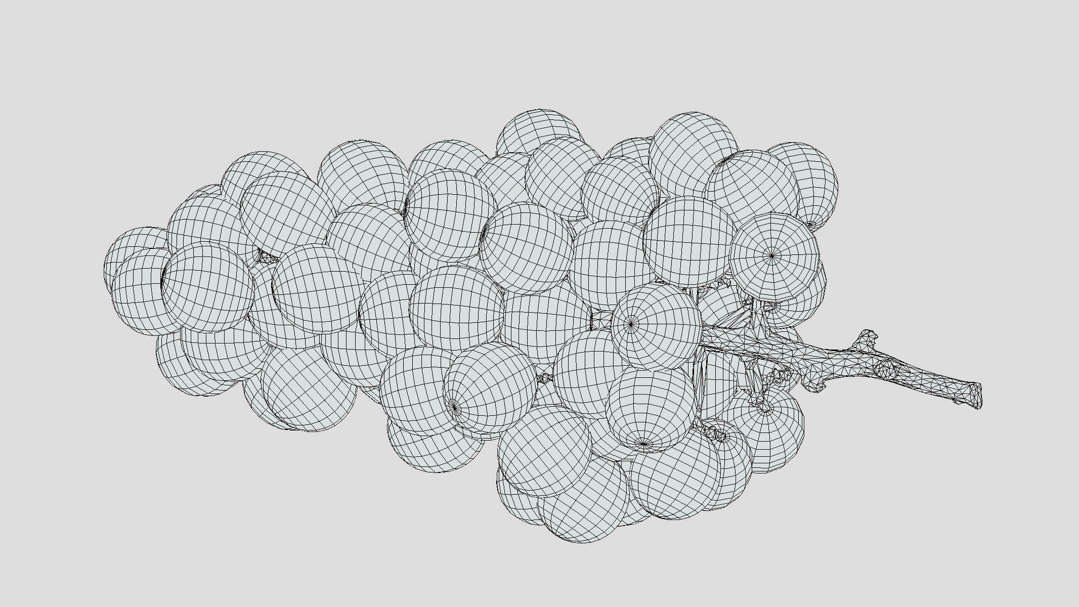 Black Grape Low Poly - 3D Model by frezzy