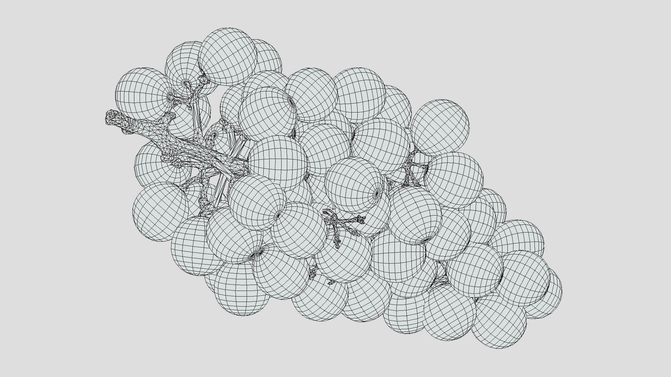 Black Grape Low Poly - 3D Model by frezzy