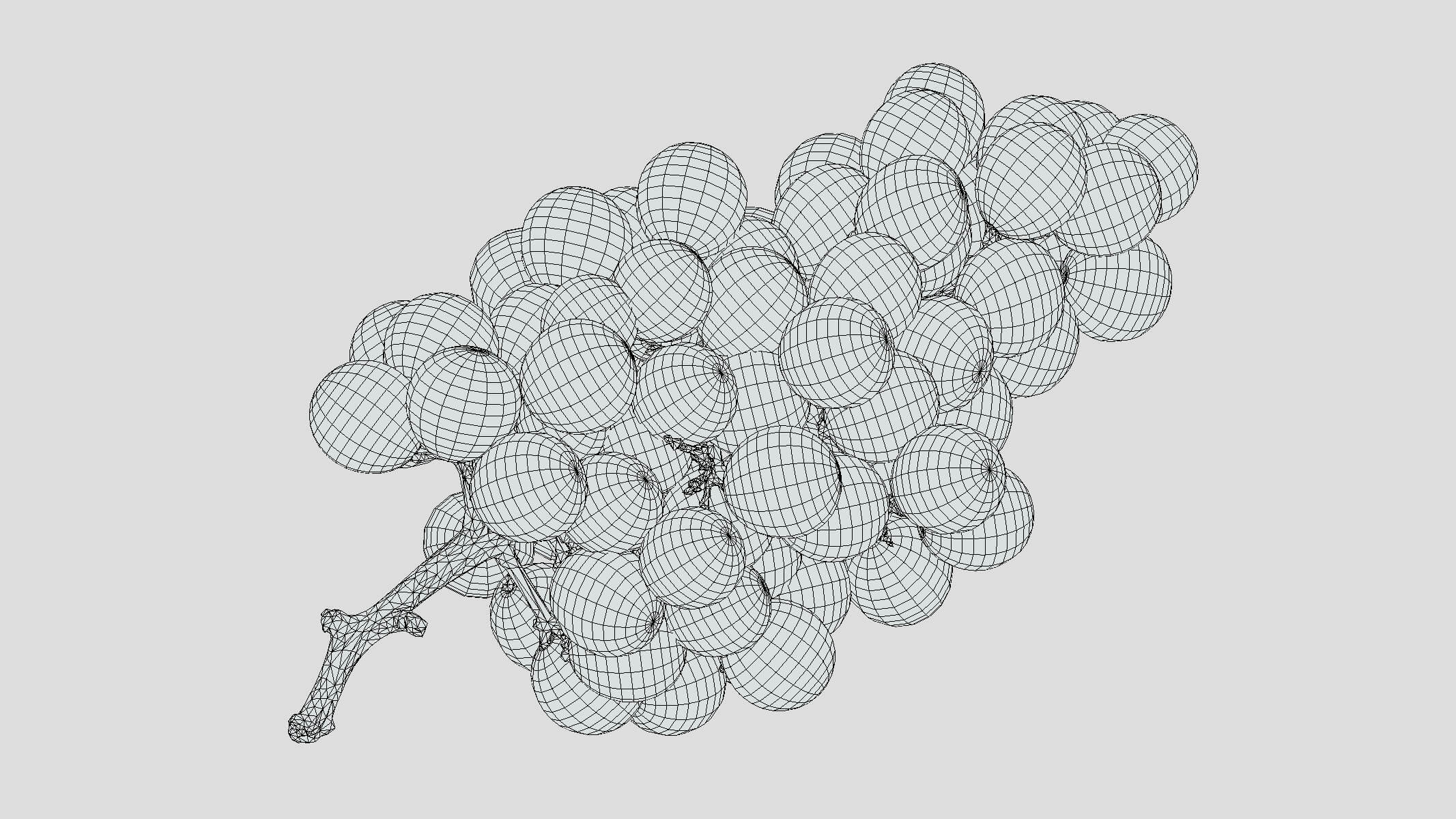 Black Grape Low Poly - 3D Model by frezzy