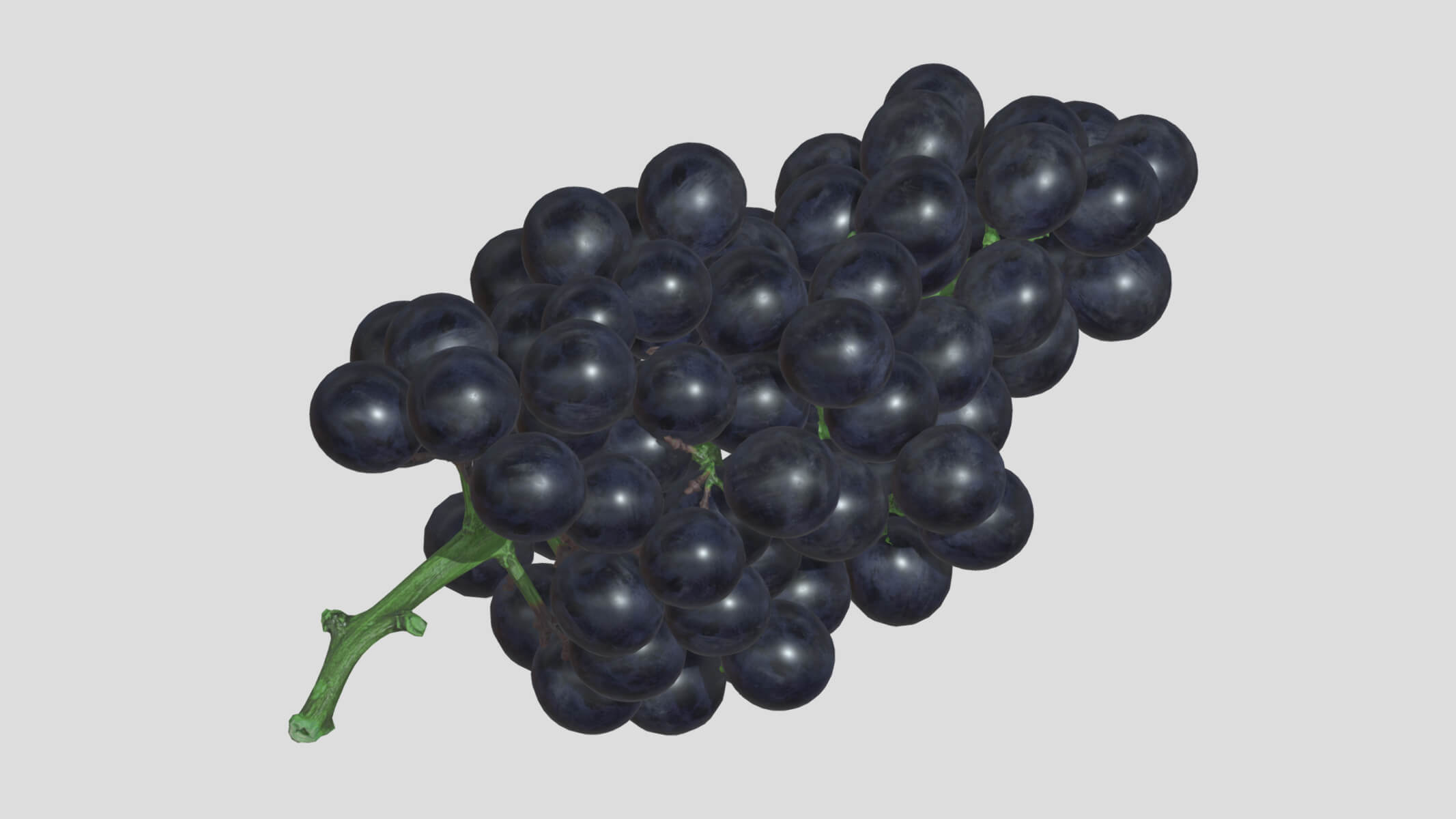 Black Grape Low Poly - 3D Model by frezzy