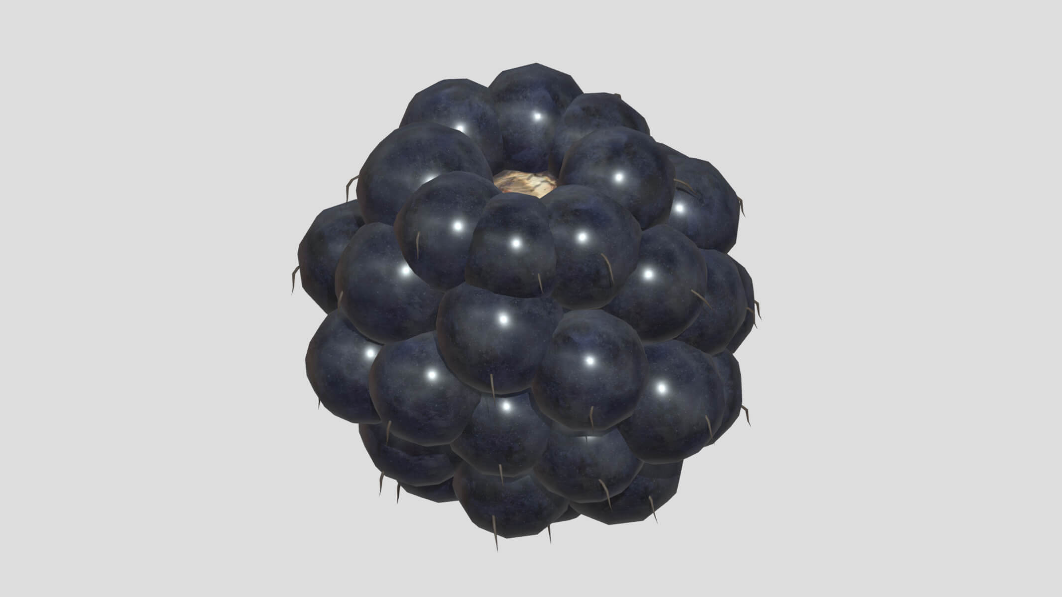 Blackberry Fruit Low Poly - 3D Model by frezzy