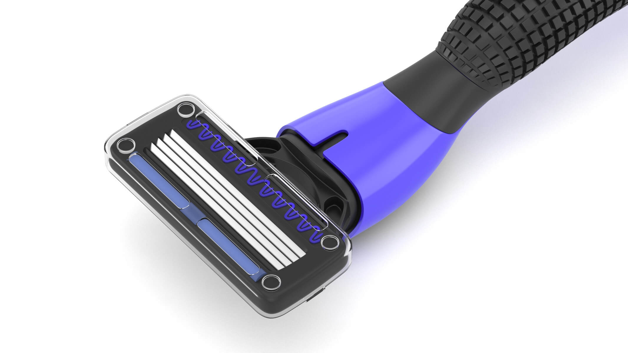 Blade Handle and Quadruple Razor - 3D Model by frezzy