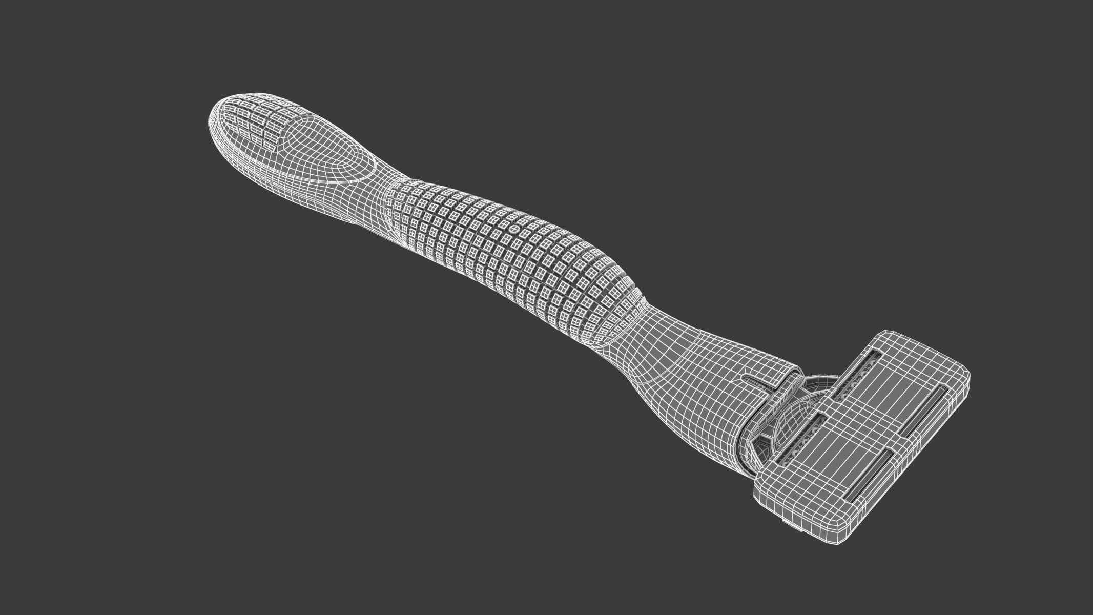 Blade Handle and Quadruple Razor - 3D Model by frezzy