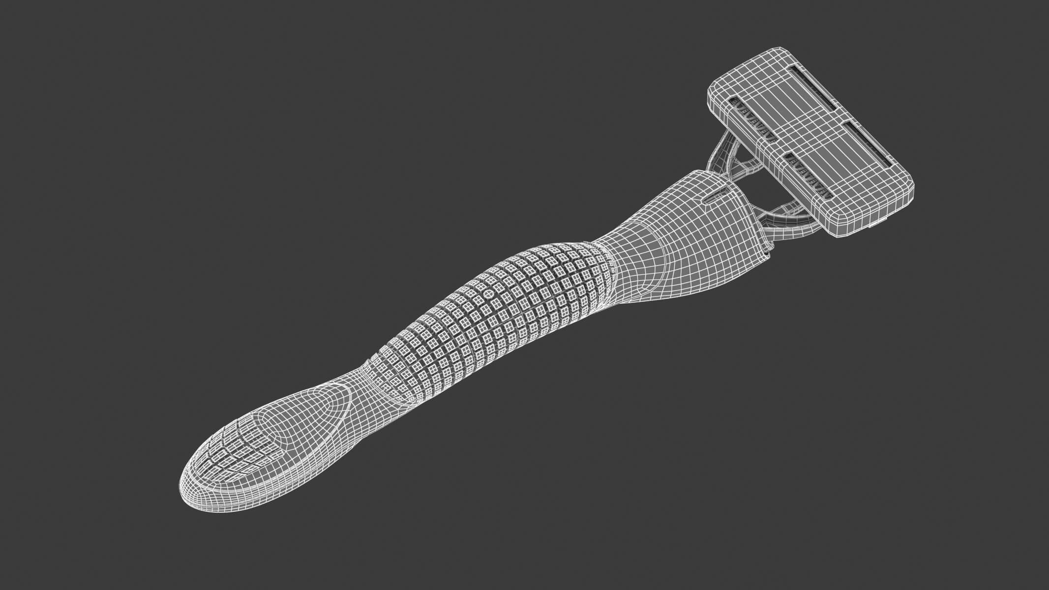 Blade Handle and Quadruple Razor - 3D Model by frezzy