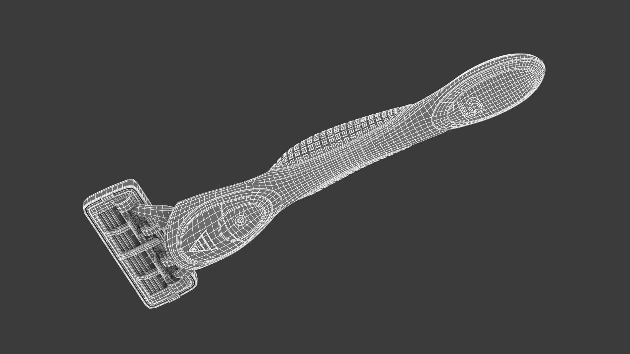 Blade Handle and Quadruple Razor - 3D Model by frezzy