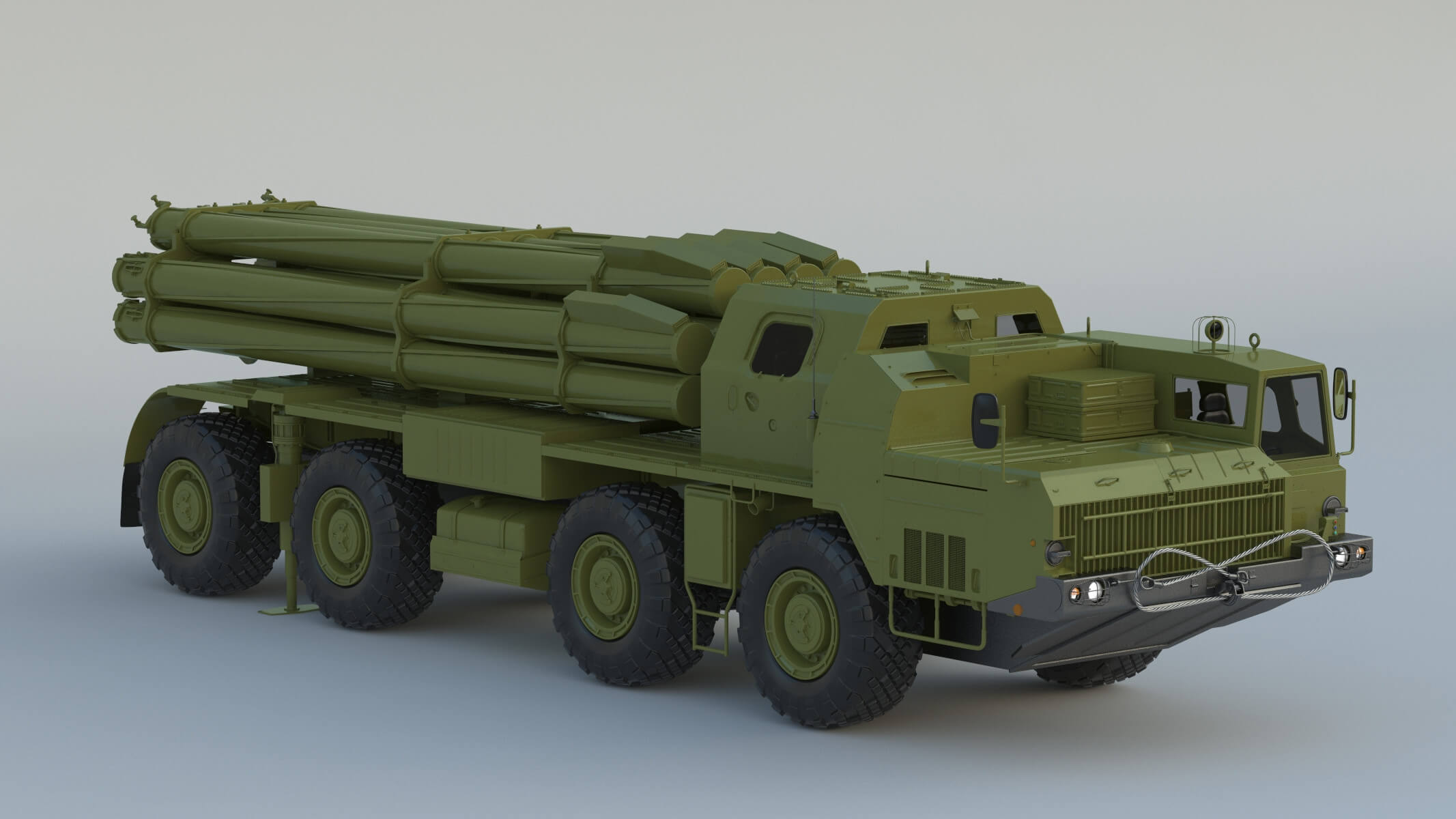 BM 30 Smerch Rocket Launcher Camouflage - 3D Model by frezzy