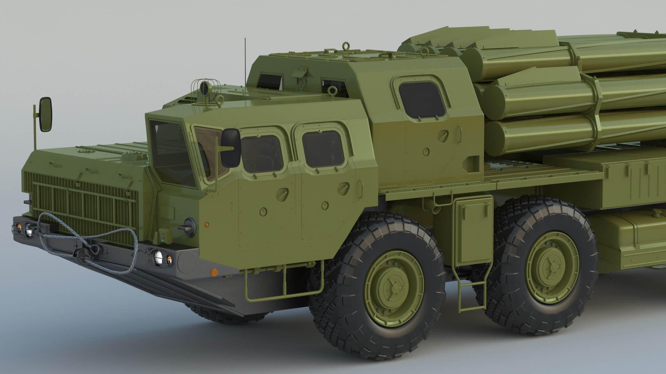 BM 30 Smerch Rocket Launcher Camouflage - 3D Model by frezzy