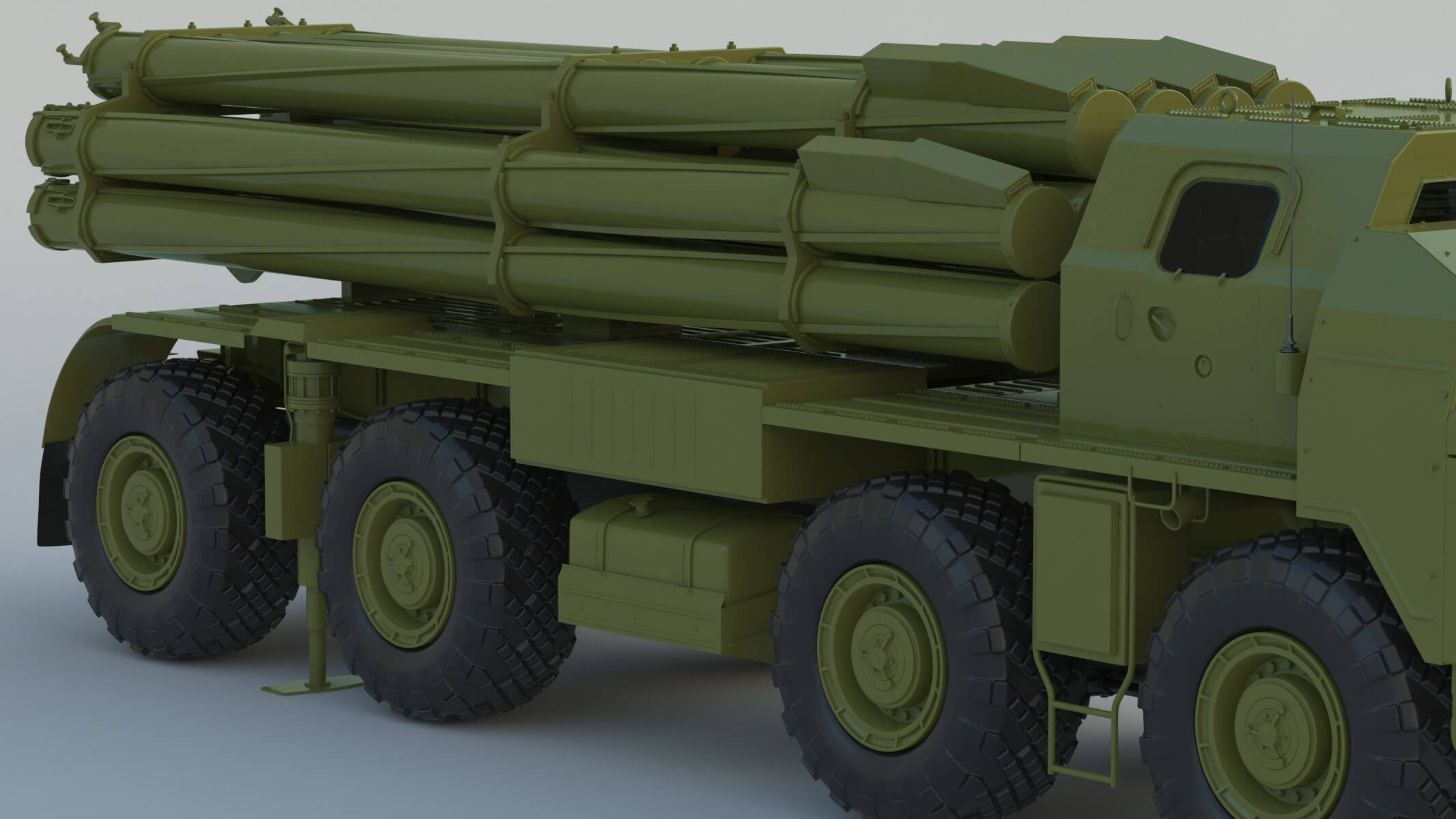 BM 30 Smerch Rocket Launcher Camouflage - 3D Model by frezzy