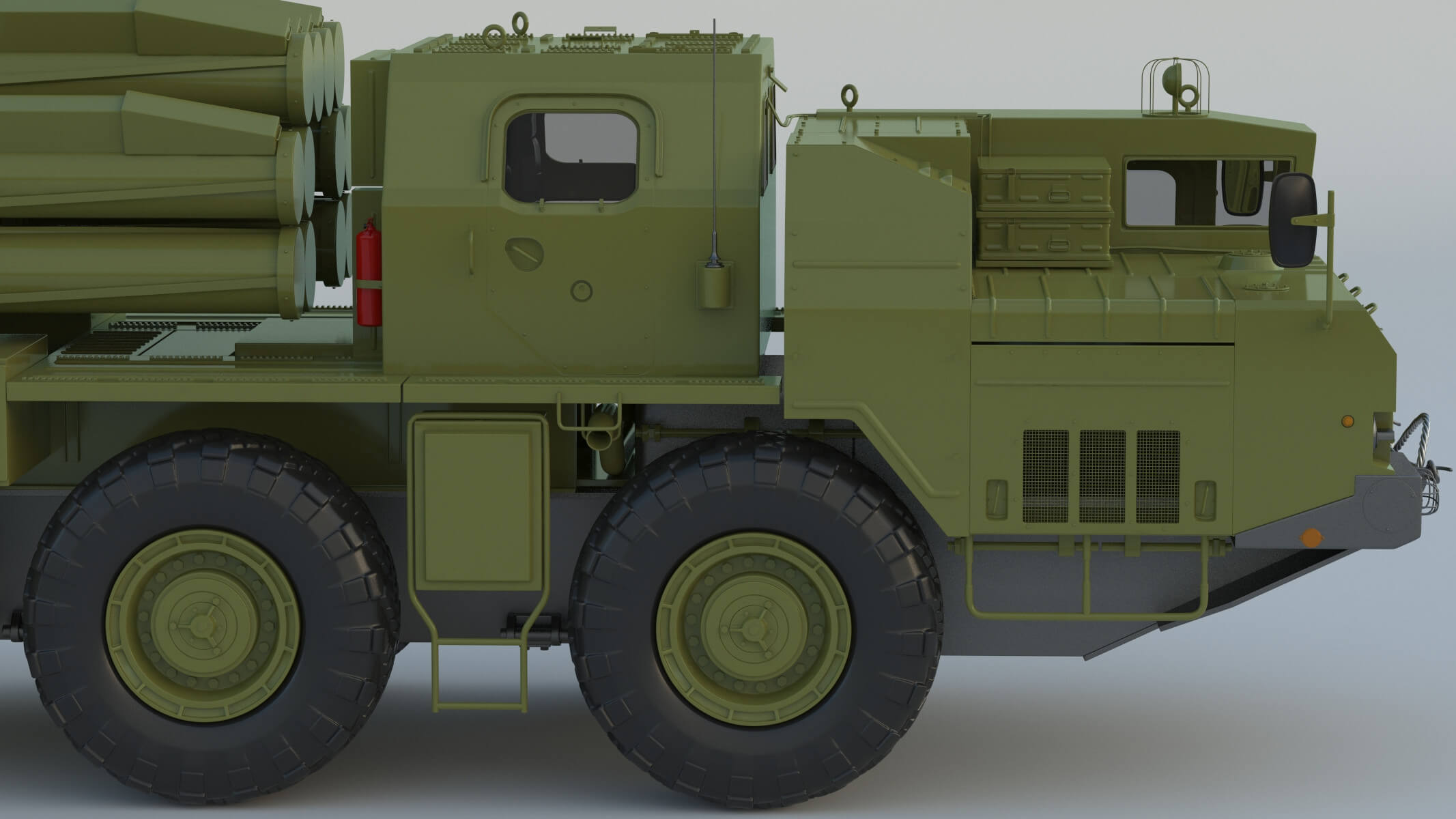 BM 30 Smerch Rocket Launcher Camouflage - 3D Model by frezzy