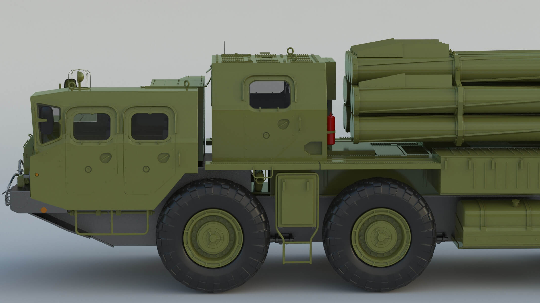 BM 30 Smerch Rocket Launcher Camouflage - 3D Model by frezzy