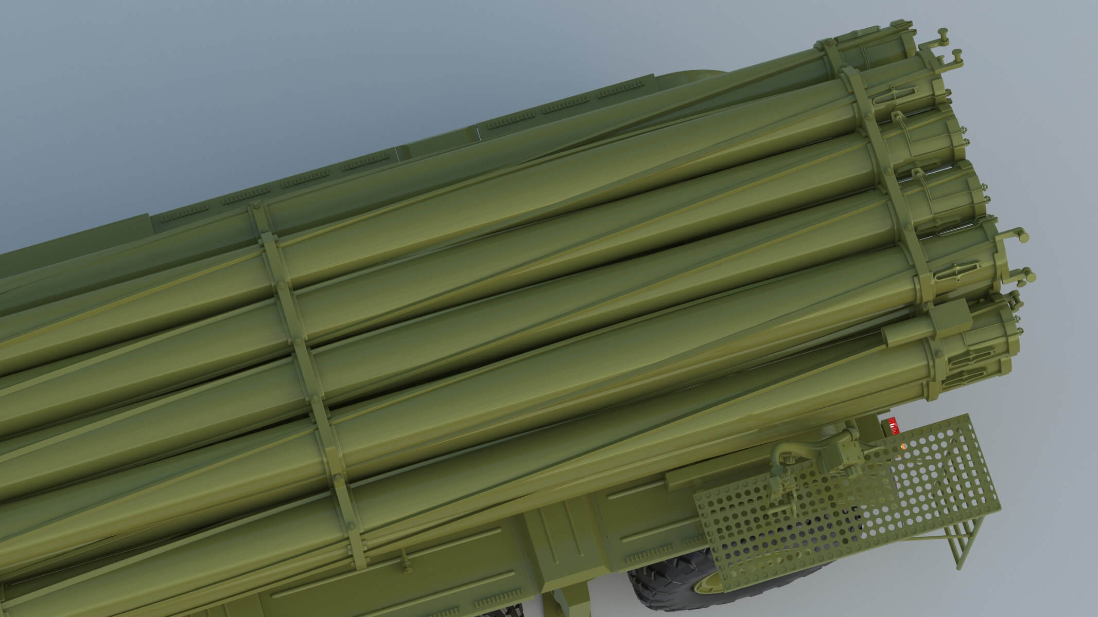 BM 30 Smerch Rocket Launcher Camouflage - 3D Model by frezzy