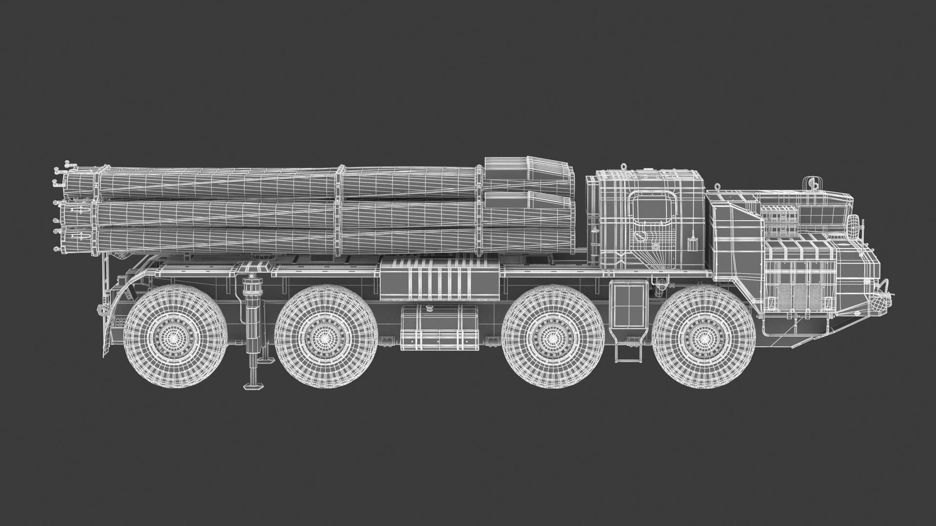 BM 30 Smerch Rocket Launcher Camouflage - 3D Model by frezzy