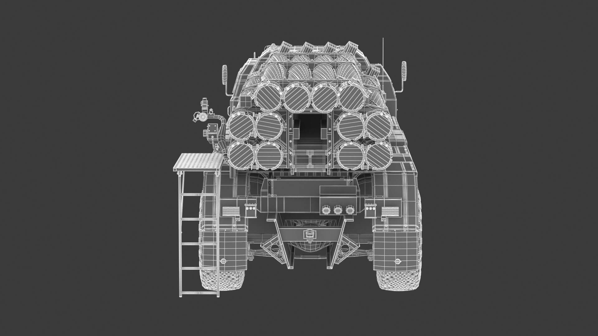 BM 30 Smerch Rocket Launcher Camouflage - 3D Model by frezzy